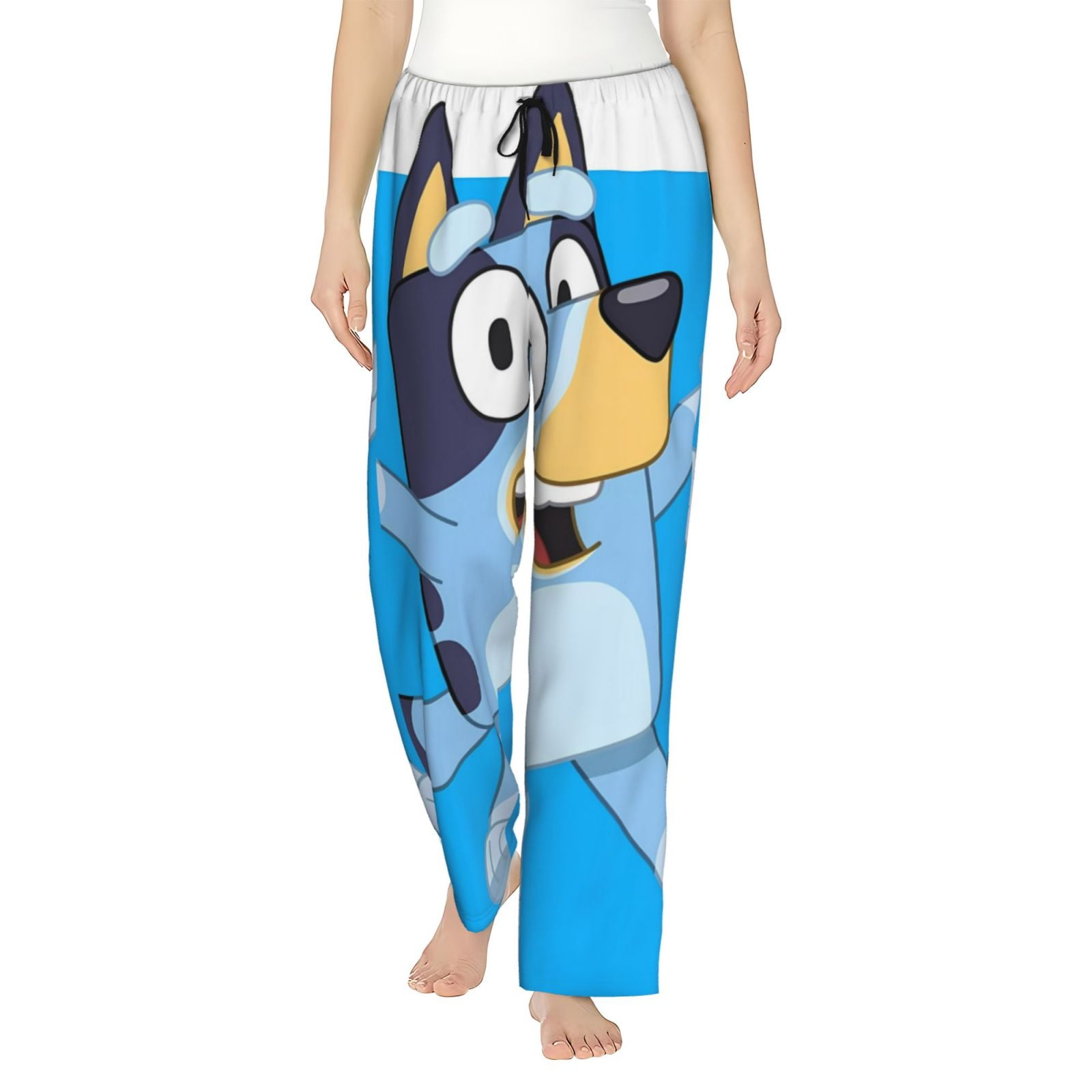 Ratiio Bluey Print Women Soft Pajama Long Pants, Comfy Wide Leg Lounge Pants With Pockets Pajama ...