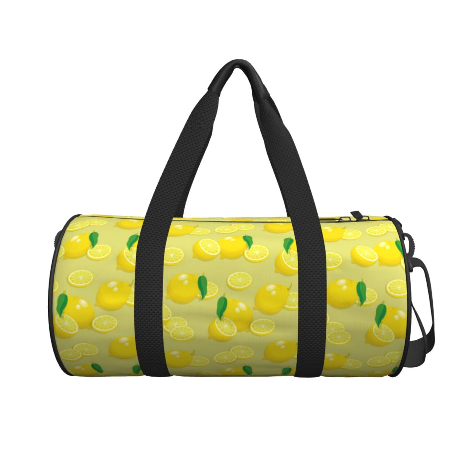 Ratiio Bright Lemons Pattern Foldable Sports Gym Bag with Wet Dry ...