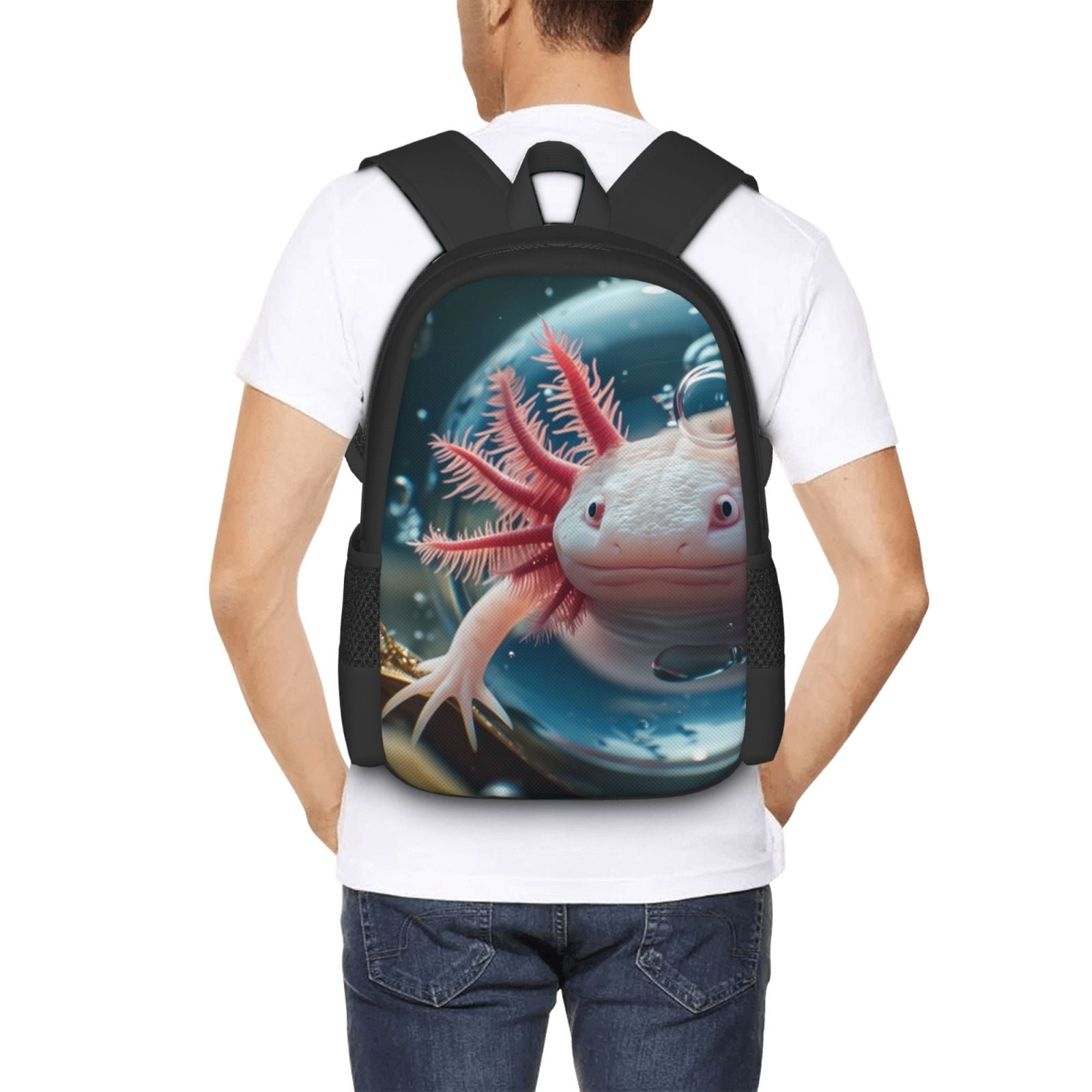Ratiio Bubbles Axolotl Fantasy Backpack for Men and Women - Durable ...