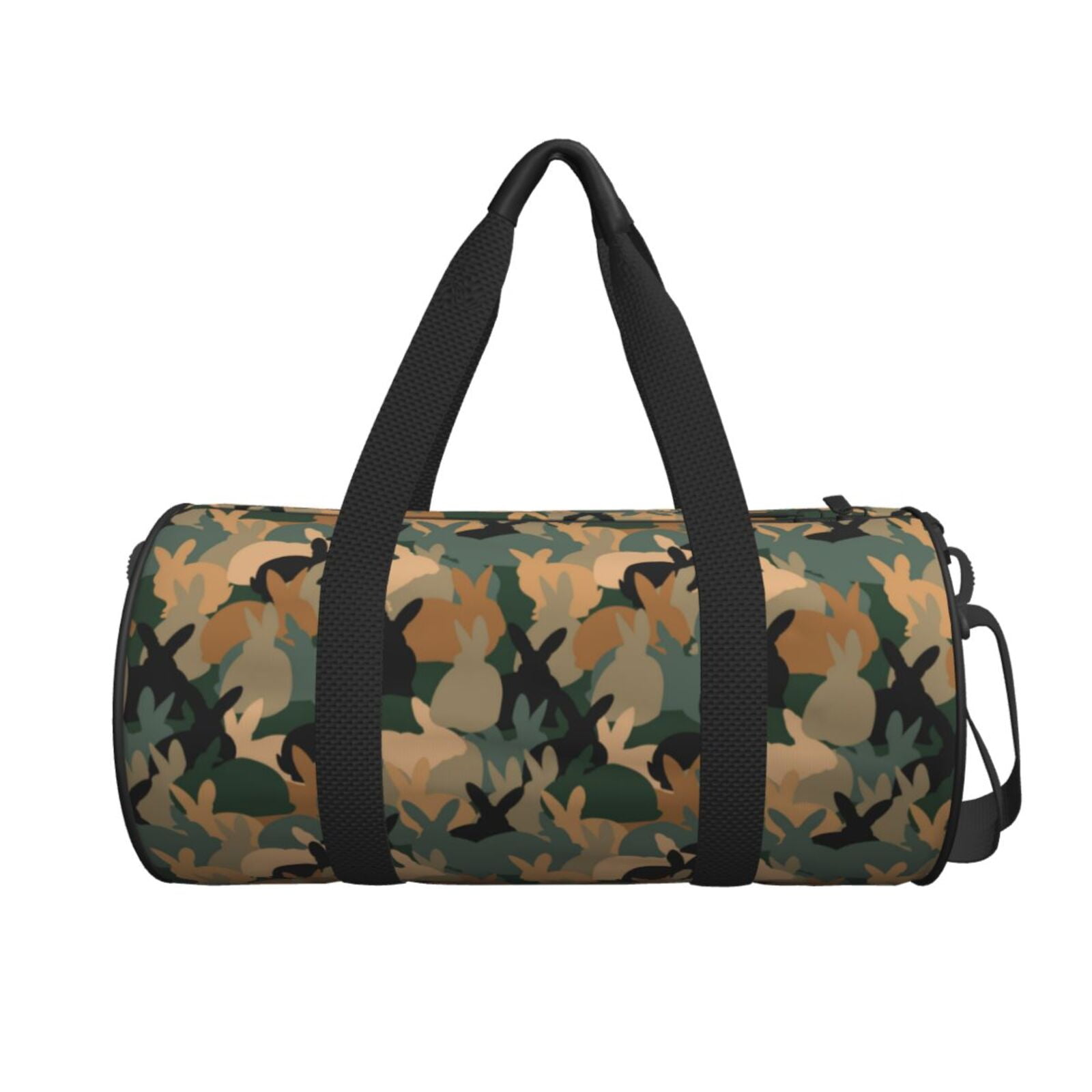 Ratiio Camouflage Rabbit Pattern Foldable Sports Gym Bag with Wet Dry ...