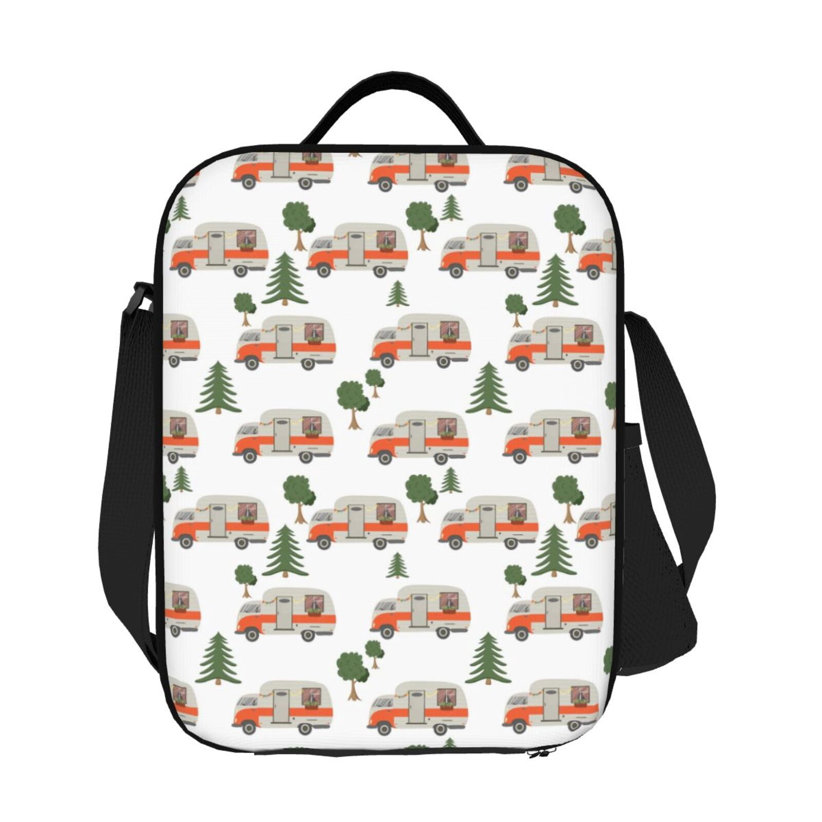 Ratiio Camp Van Print Lunch Box - Reusable Lunch Bag Men Adult Women ...