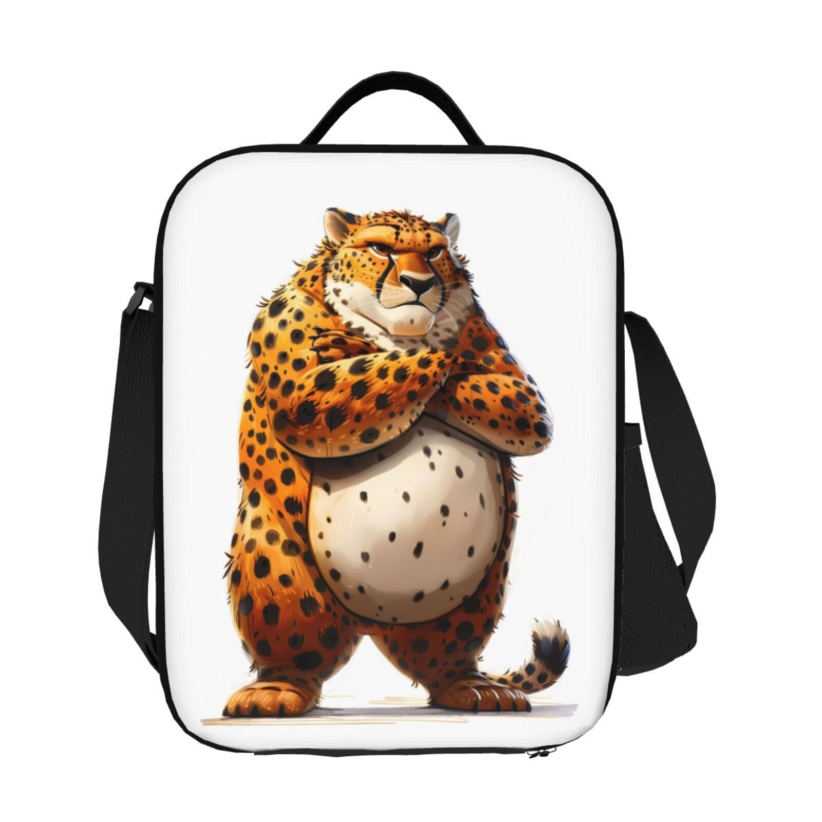 Ratiio Cartoon Cheetah With Attitude Print Lunch Box - Reusable Lunch ...