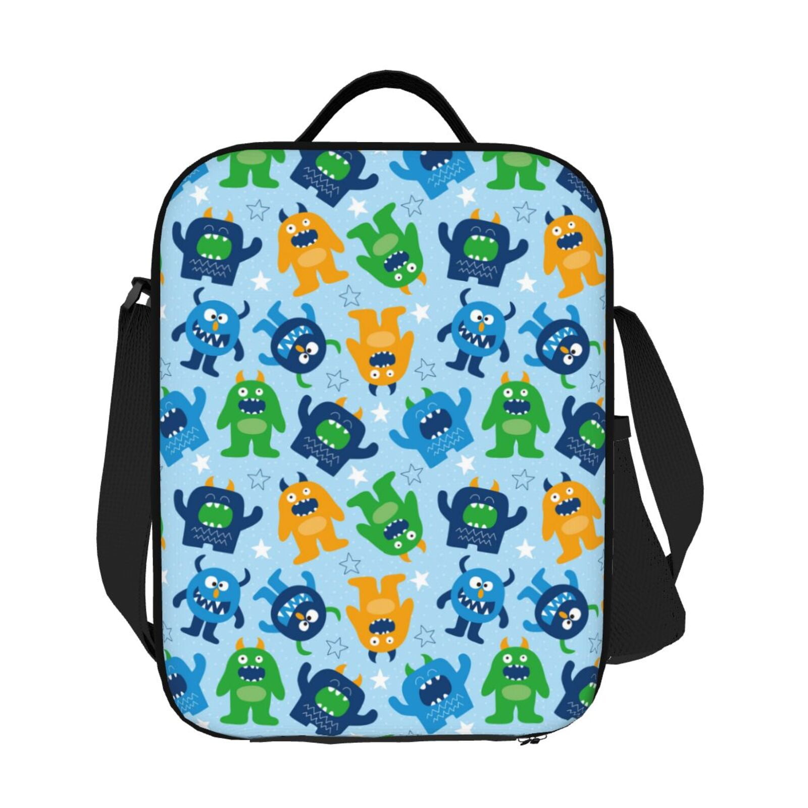 Ratiio Cartoon Monster Print Lunch Box - Reusable Lunch Bag Men Adult ...