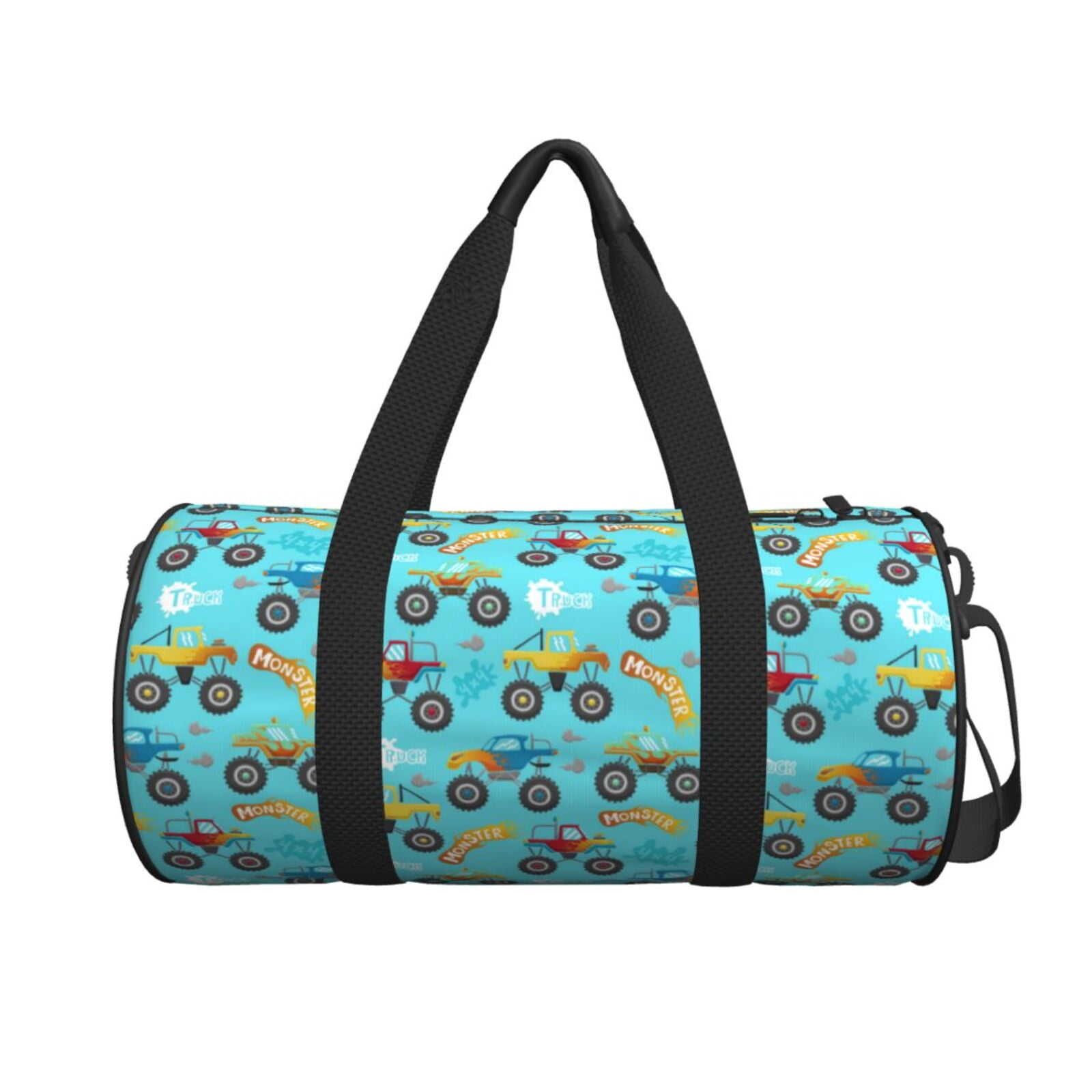 Ratiio Cartoon Monster Truck Pattern Foldable Sports Gym Bag with Wet ...