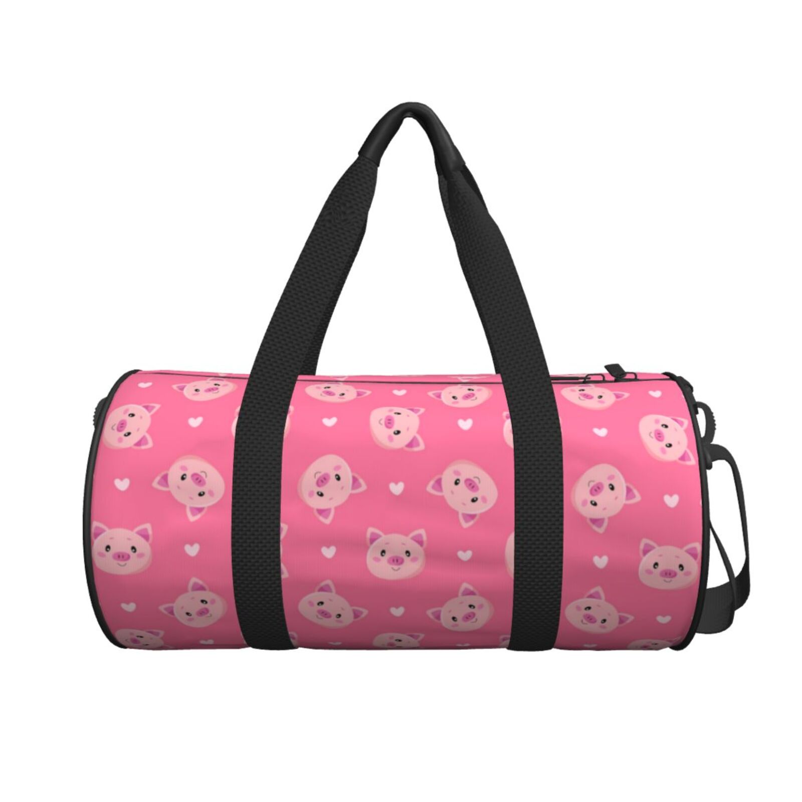 Ratiio Cartoon Pigs and Hearts Pattern Foldable Sports Gym Bag with Wet ...