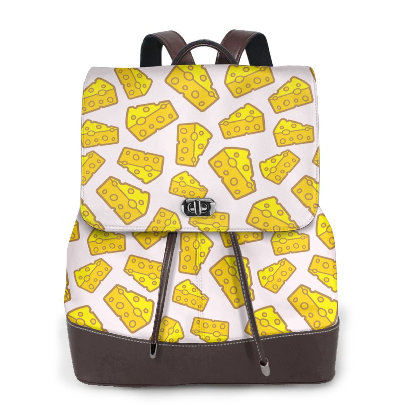 Ratiio Cheese Pattern Womens Backpack Purse Leather Backpack Purse for ...