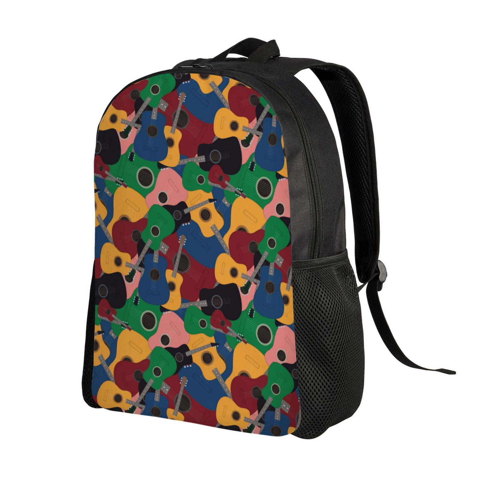 Ratiio Colored Guitars Print Backpack with Padded 15-inch Laptop Sleeve ...