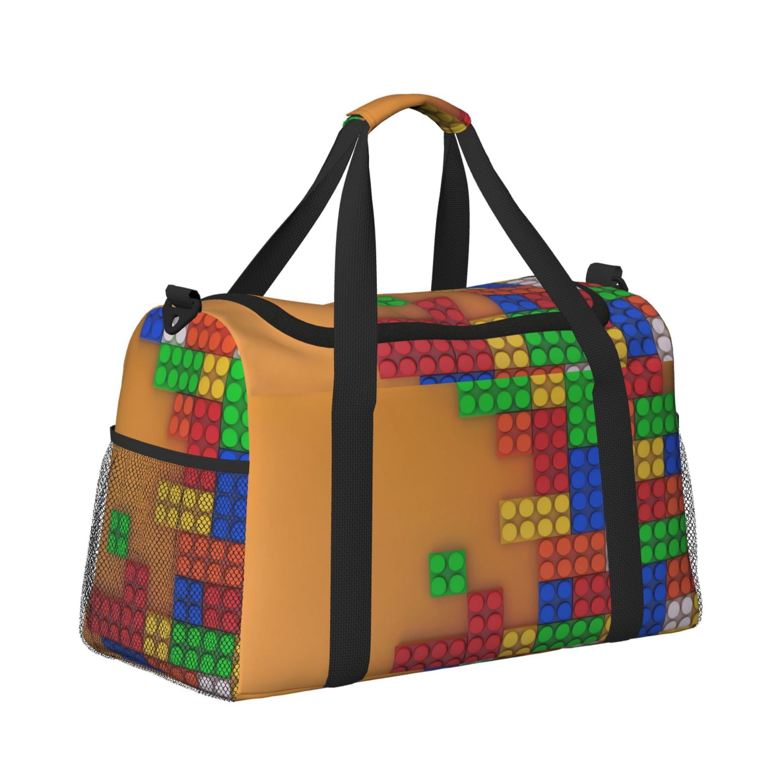 Ratiio Colorful Building Blocks A Pattern Hand Travel Bag, Weekender Carry On for Women Men ...