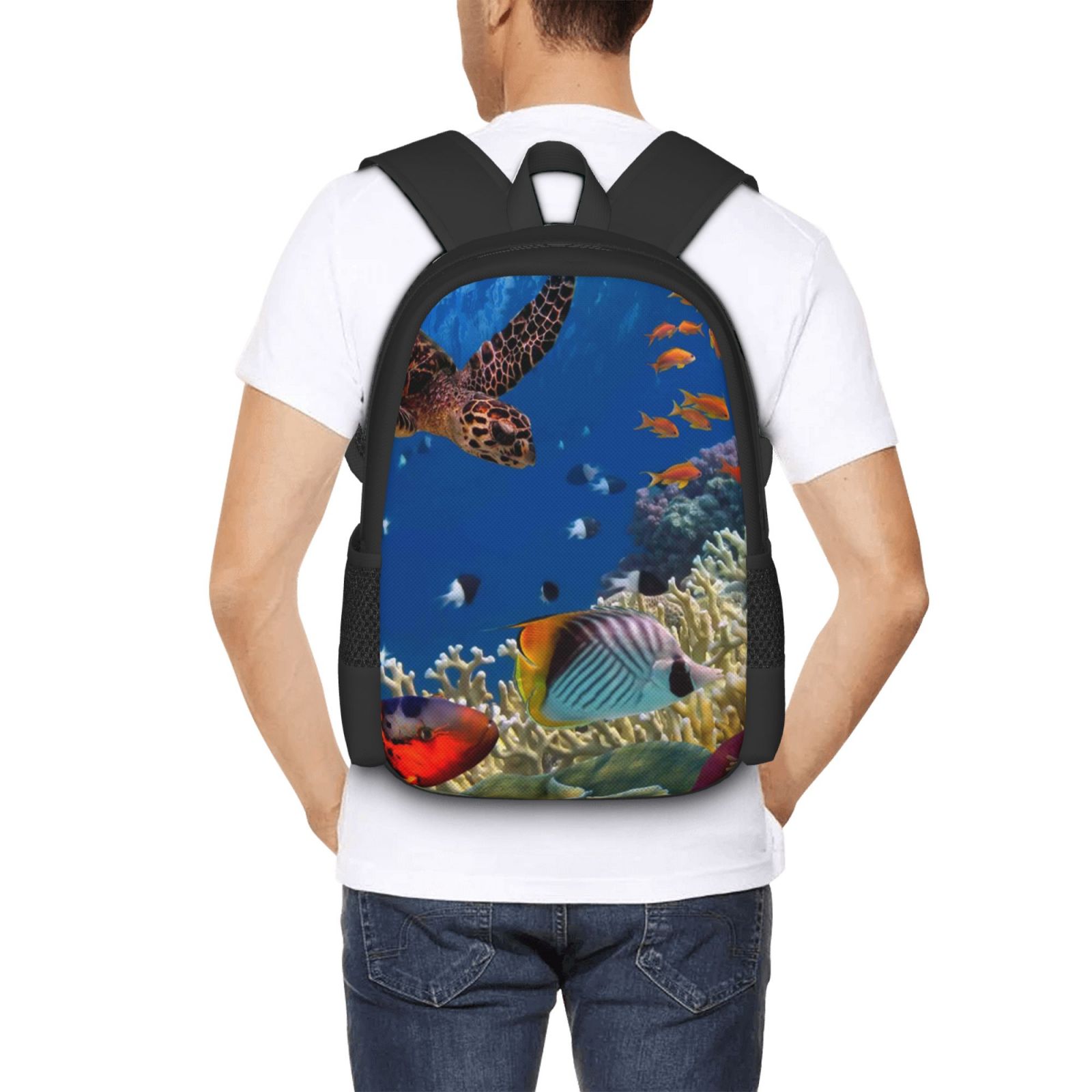Ratiio Colorful Coral Reef Backpack for Men and Women - Durable 600D ...