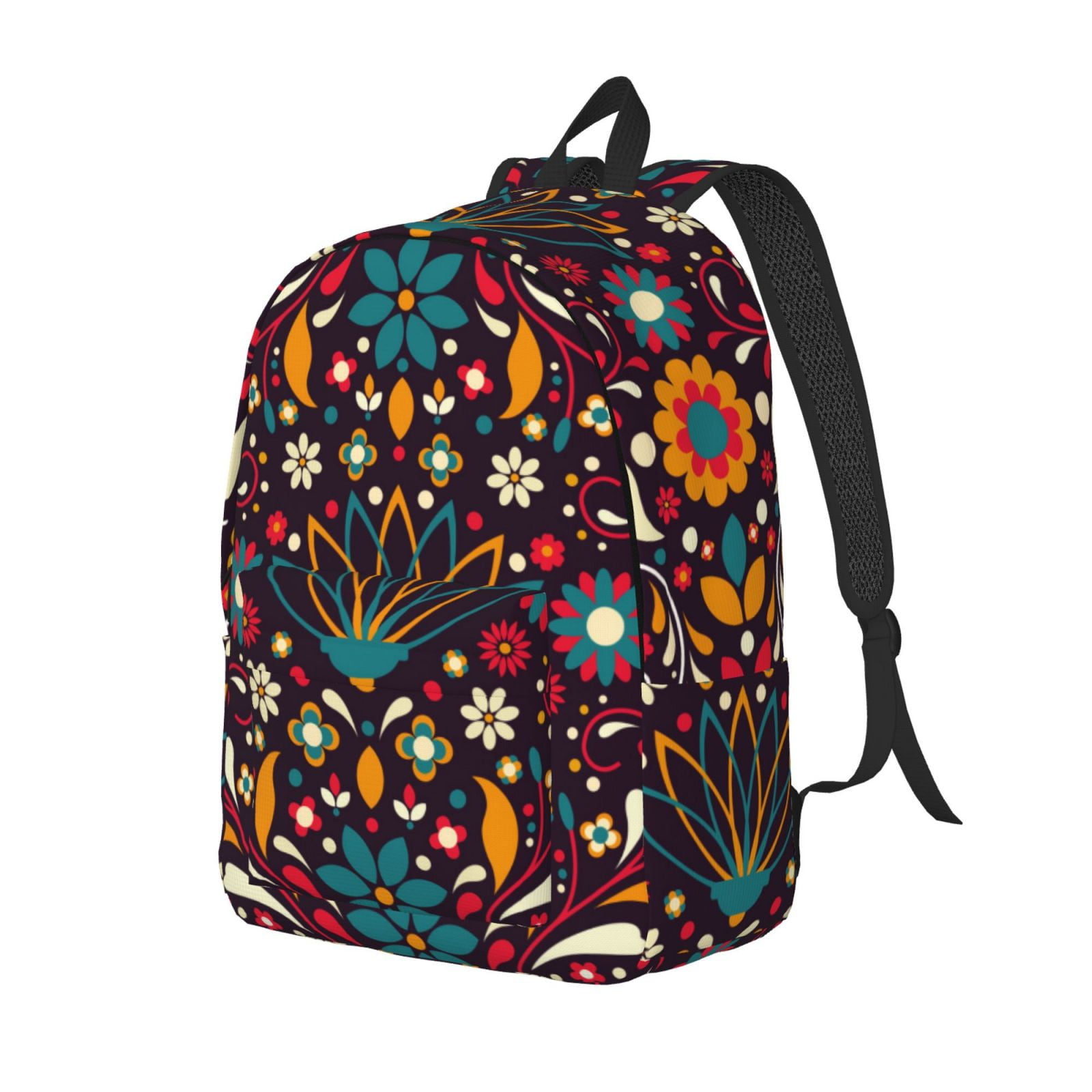 Ratiio Colorful Mexican2 Print Canvas Backpack for Women & Men Retro ...
