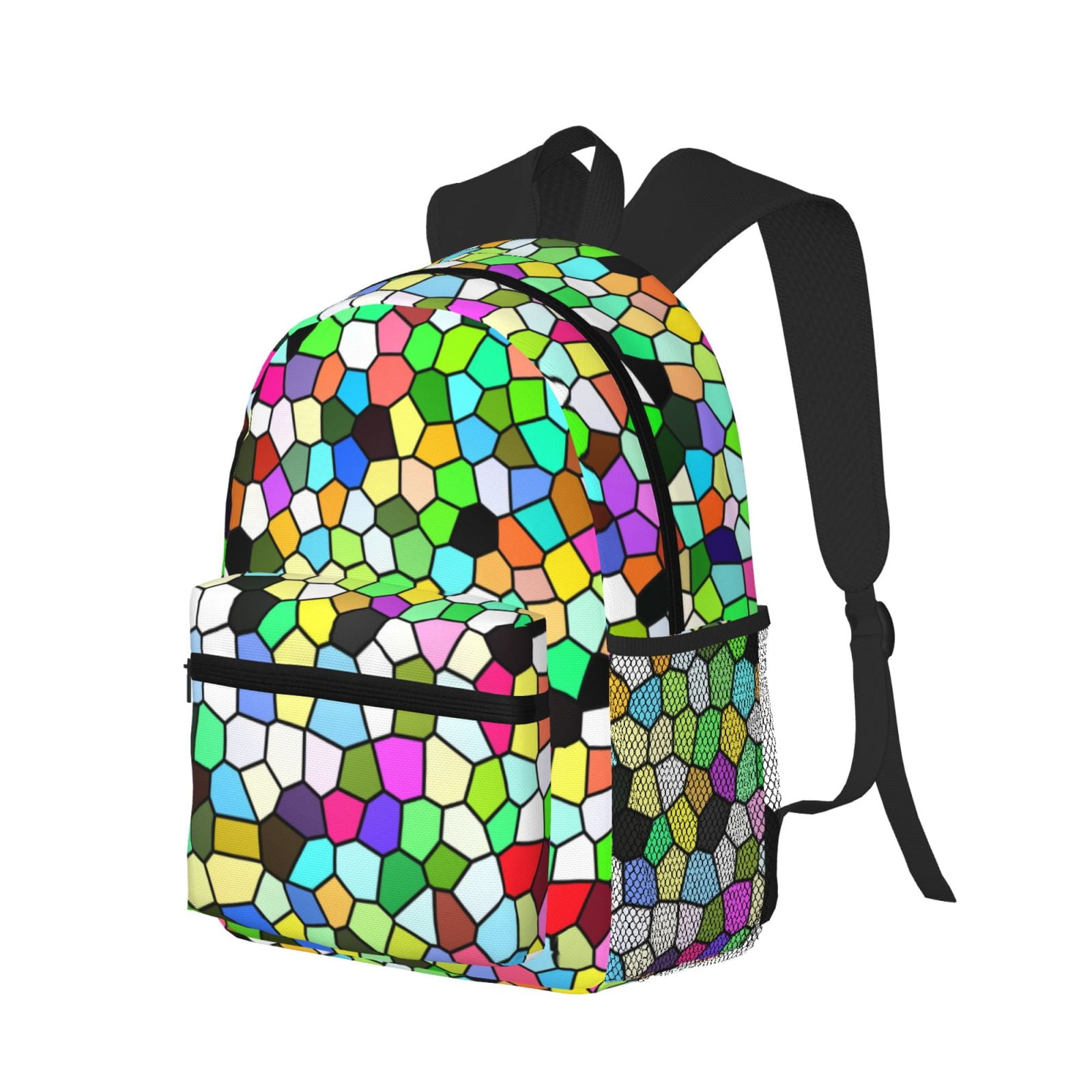Ratiio Colorful Tie Dye Stained Glass Print Casual Backpack for Men and ...