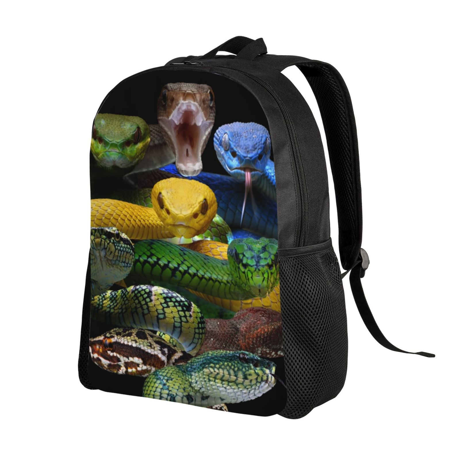 Ratiio Colorful Viper Snake Print Backpack with Padded 15-inch Laptop ...