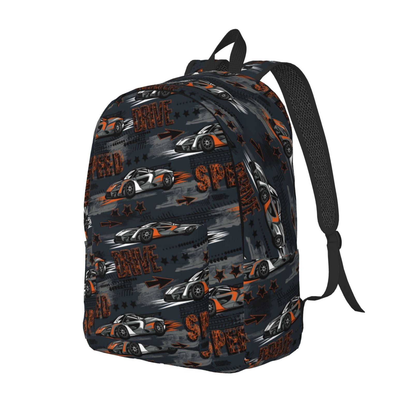Ratiio Cool Sports Car Print Canvas Backpack for Women & Men Retro ...
