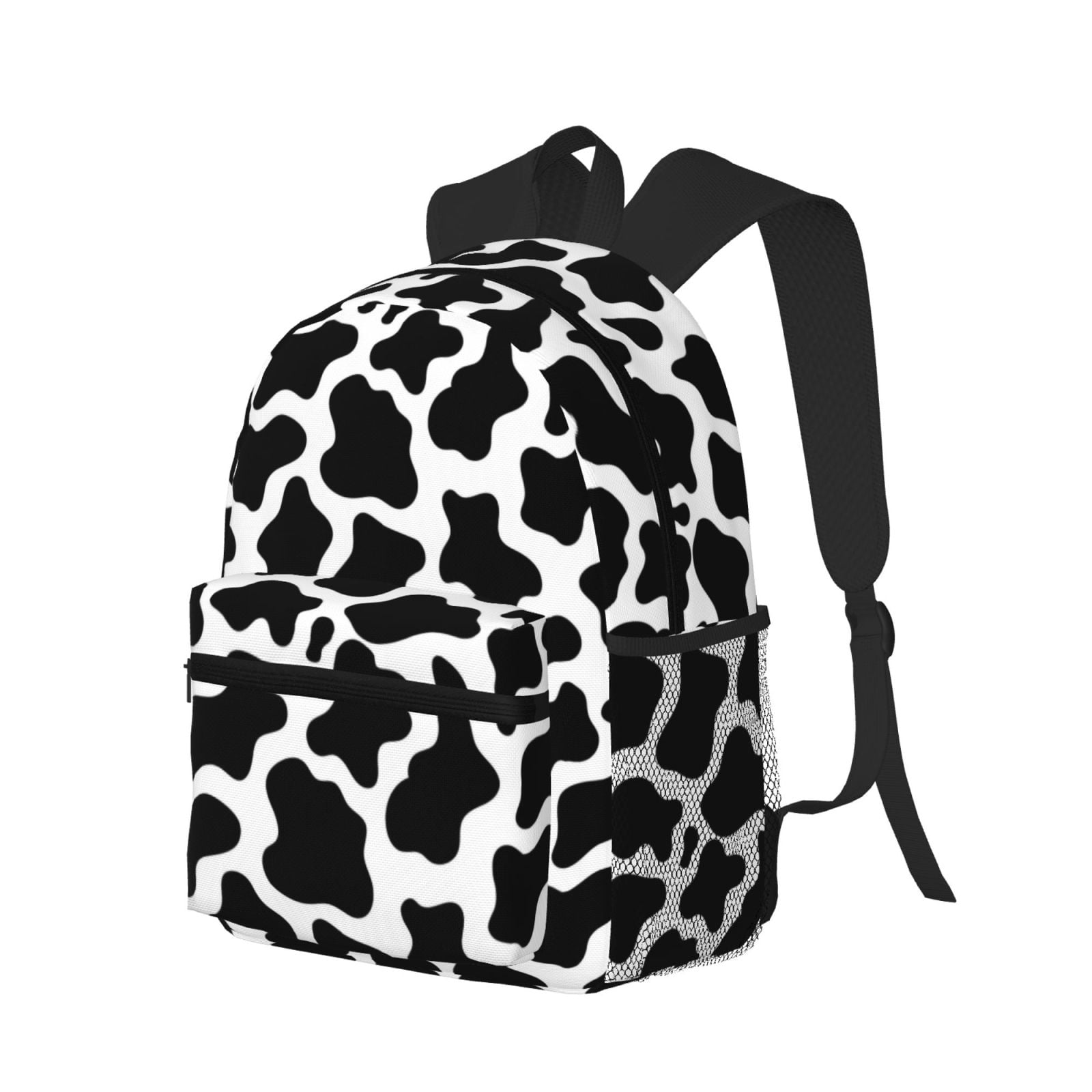 Ratiio Cow Print Black White Print Casual Backpack for Men and Women ...