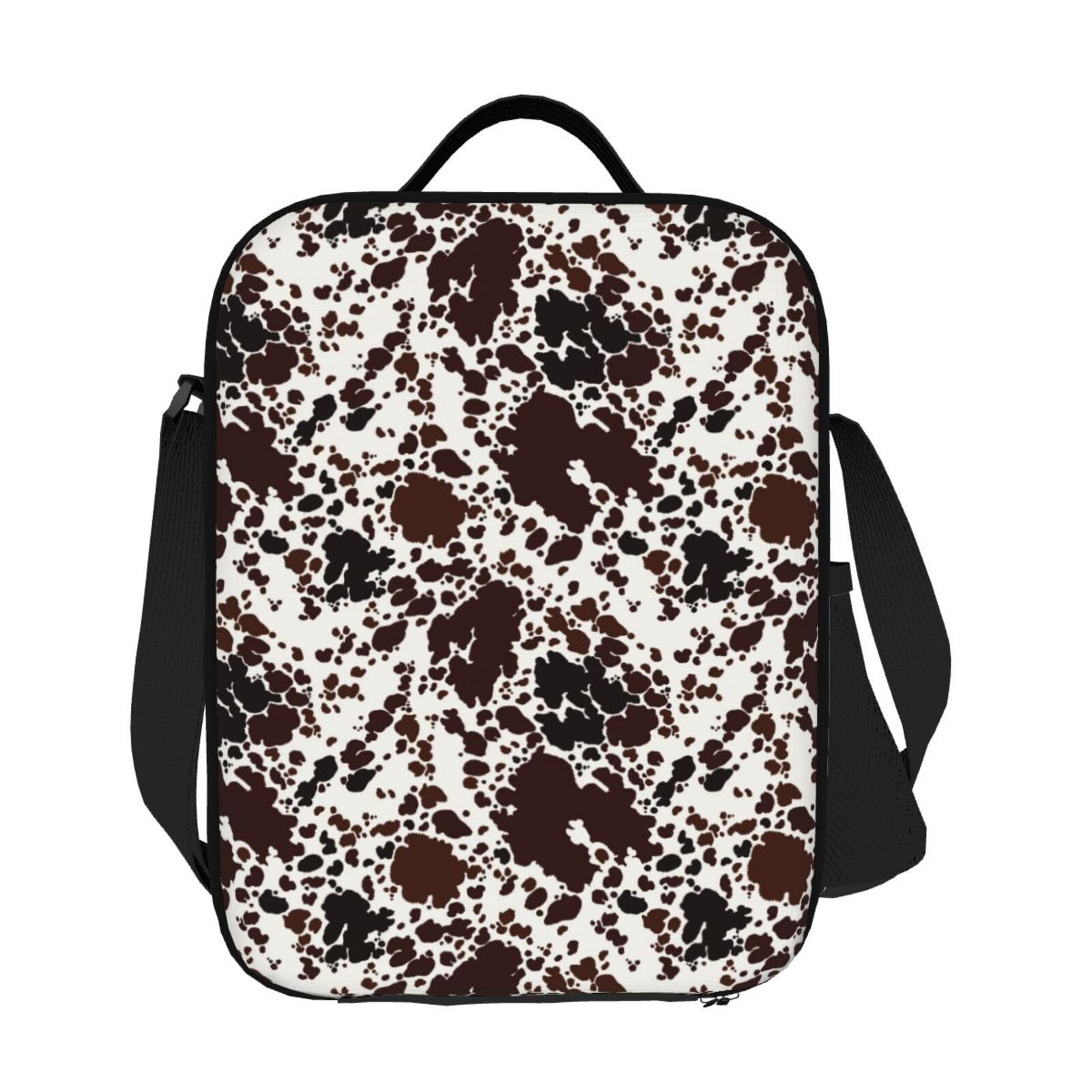 Ratiio Cow Skin Print Lunch Box - Reusable Lunch Bag Men Adult Women ...