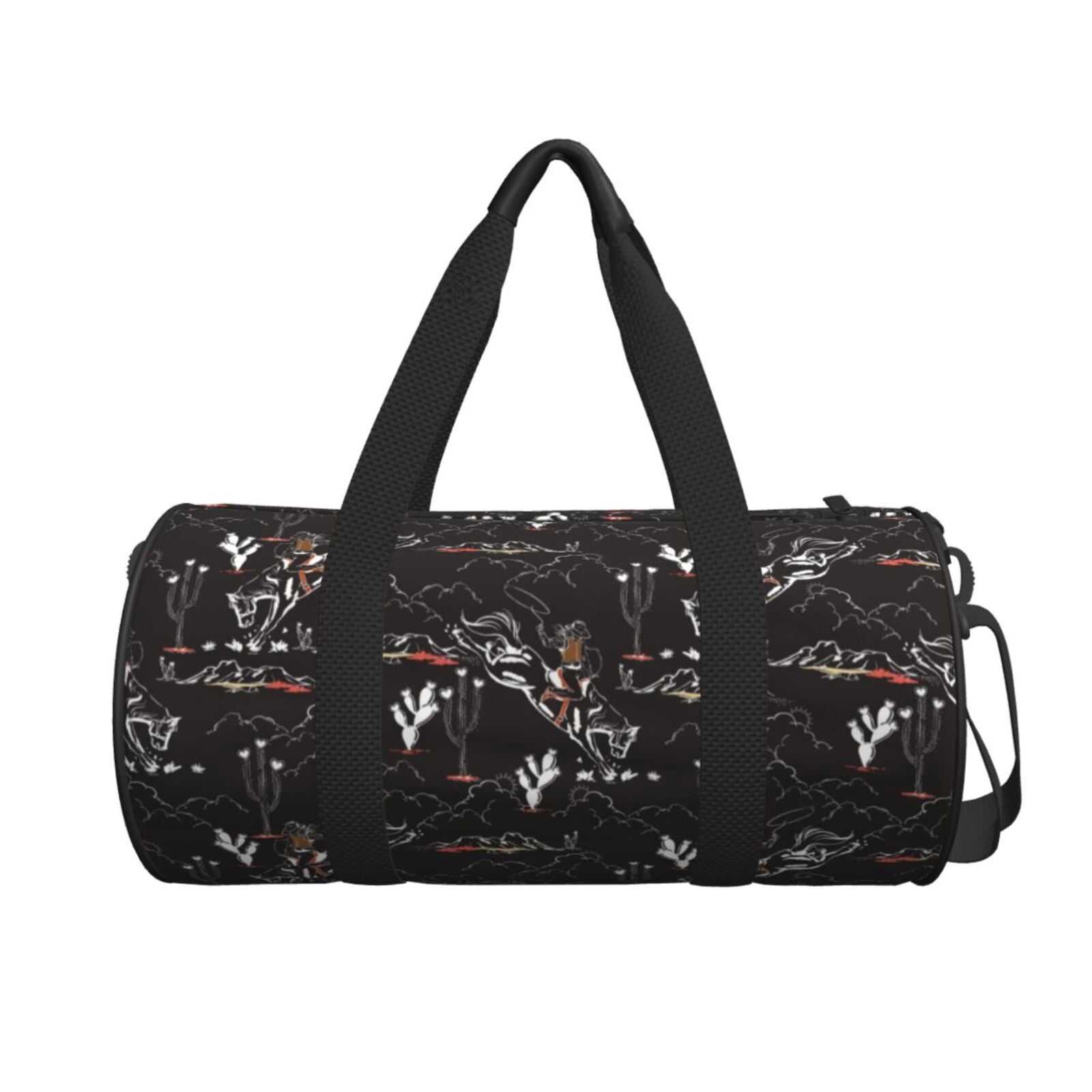Ratiio Cowgirl In Desert Pattern Foldable Sports Gym Bag with Wet Dry ...