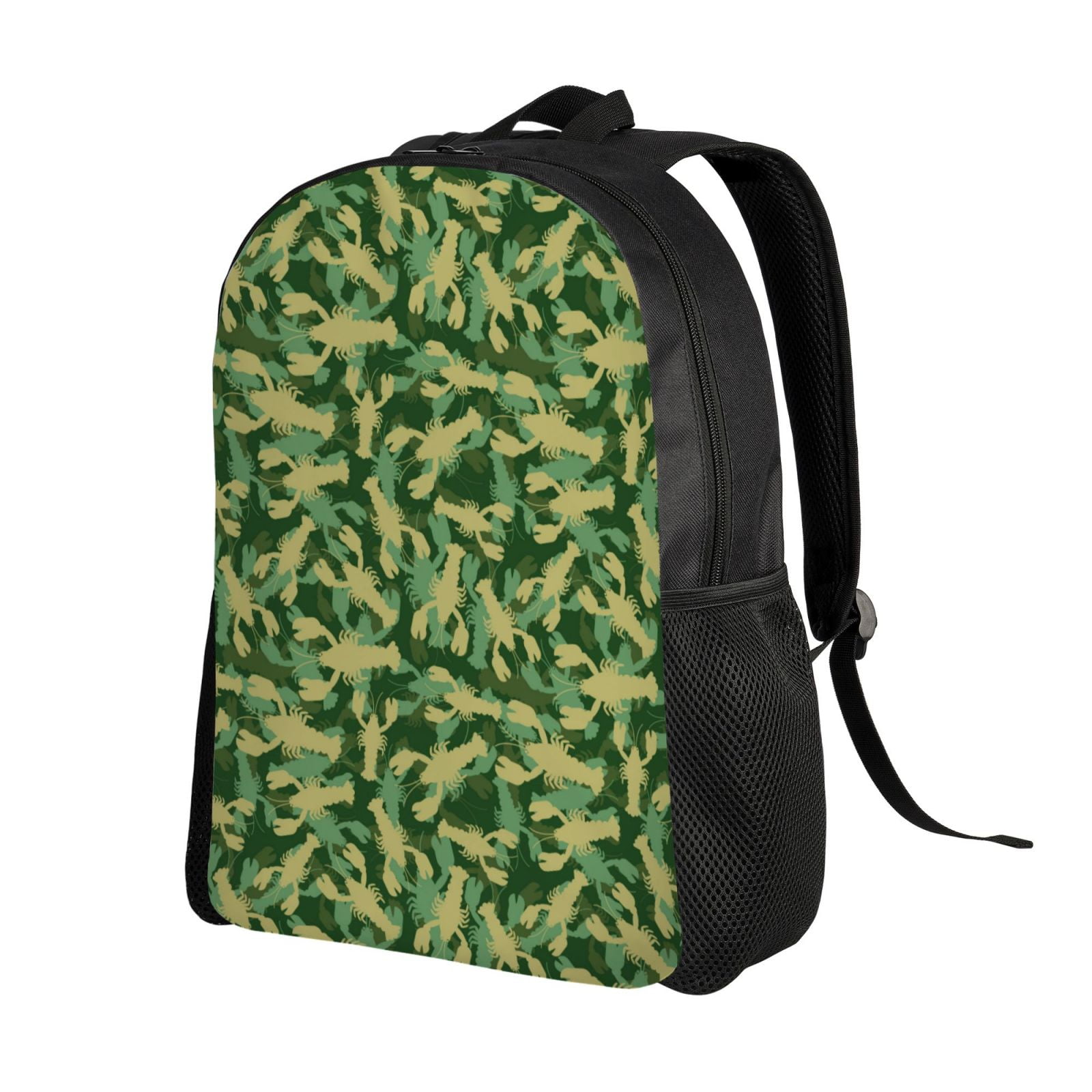 Ratiio Crayfish Army Print Backpack with Padded 15-inch Laptop Sleeve ...