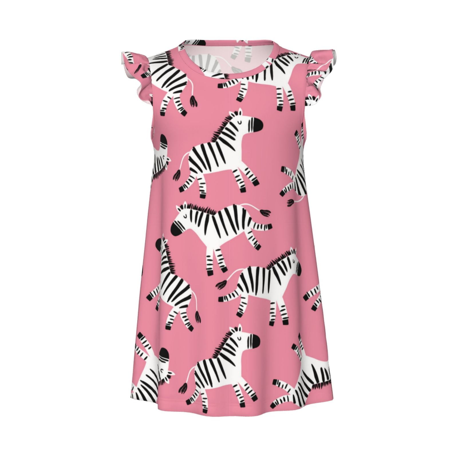 Ratiio Cute Cartoon Zebra Print Girls Nightgowns, Princess Pajama ...