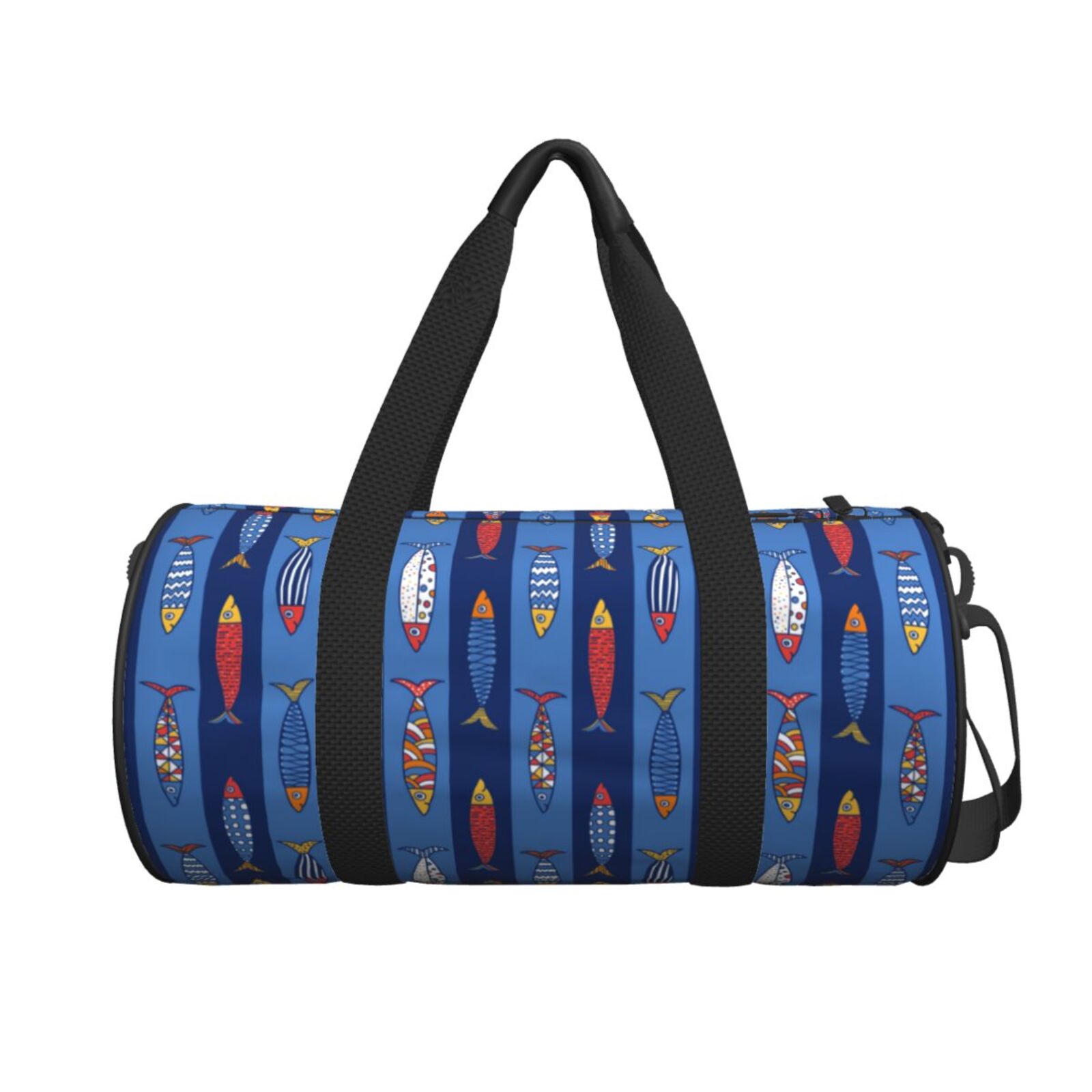 Ratiio Cute Fish Pattern Foldable Sports Gym Bag with Wet Dry Pocket ...