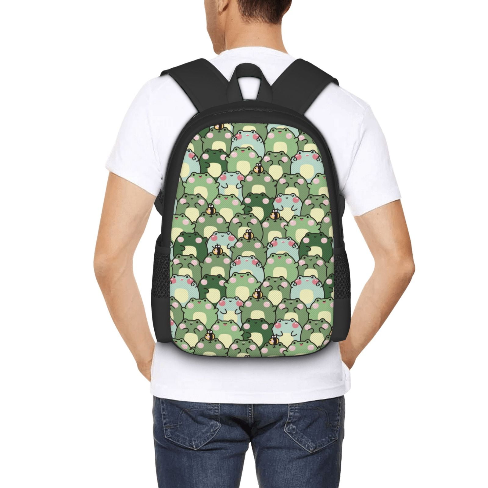 Ratiio Cute Frog Backpack for Men and Women - Durable 600D Oxford Cloth ...