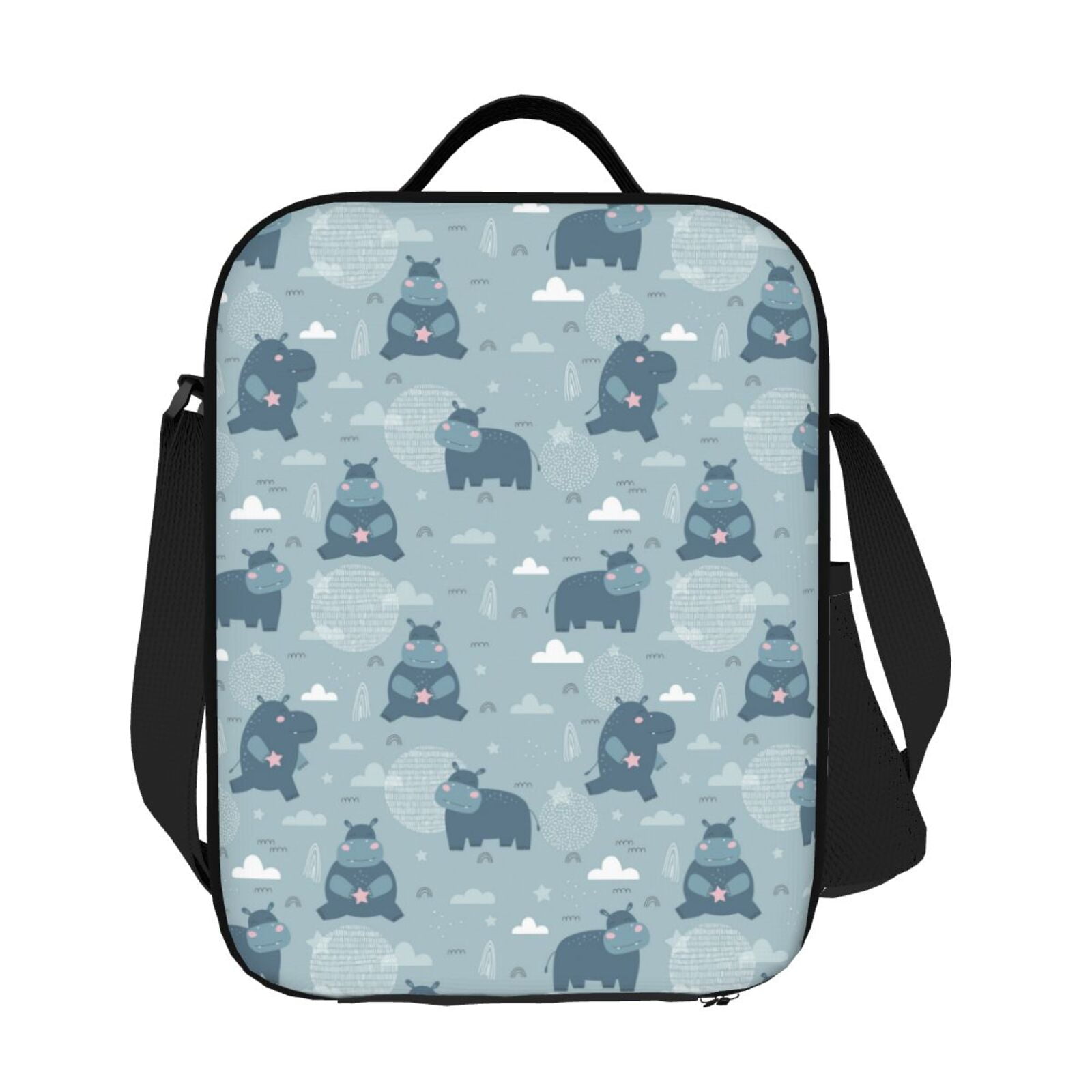 Ratiio Cute Hippopotamus Print Lunch Box - Reusable Lunch Bag Men Adult ...