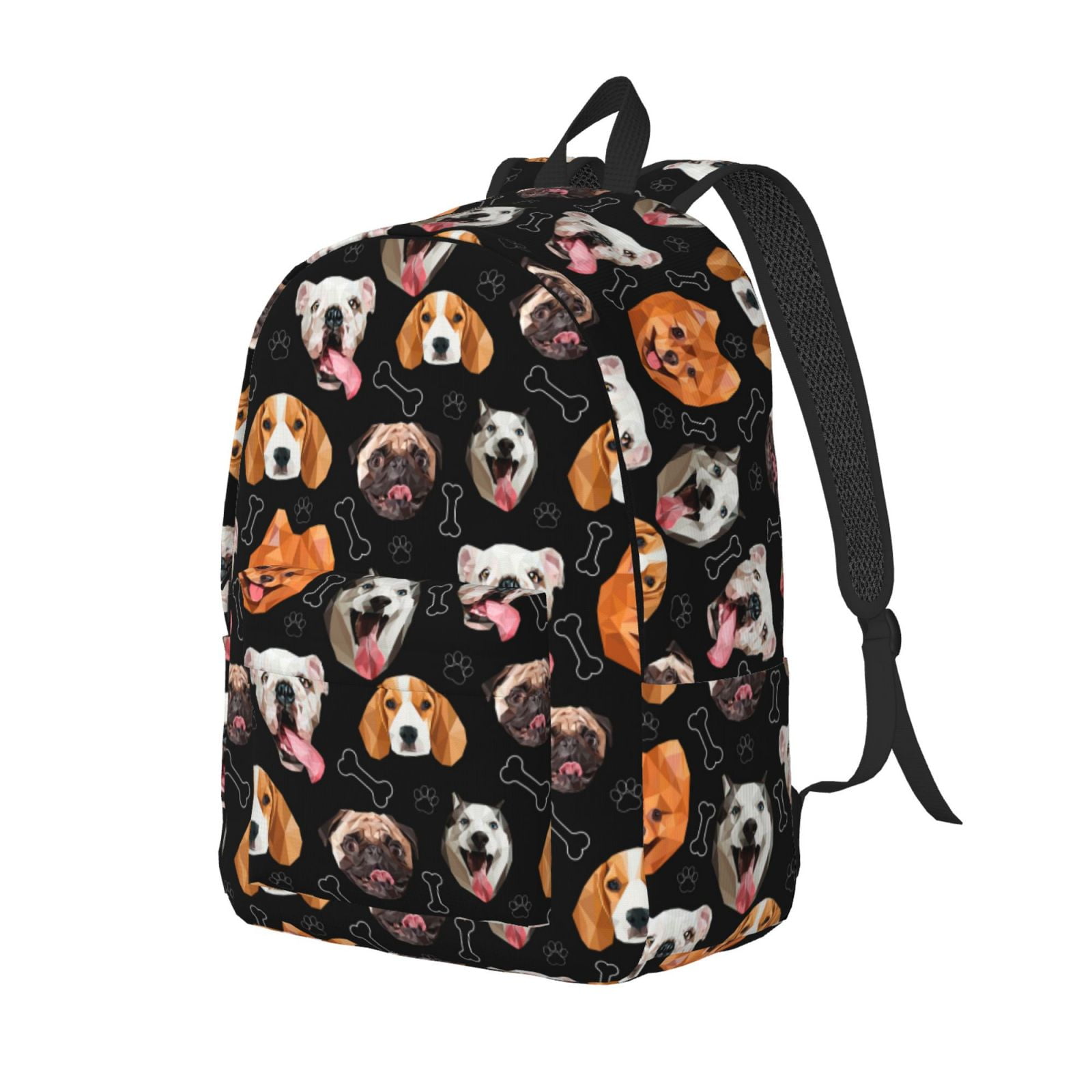 Ratiio Different Breeds Of Dogs Print Canvas Backpack for Women & Men ...