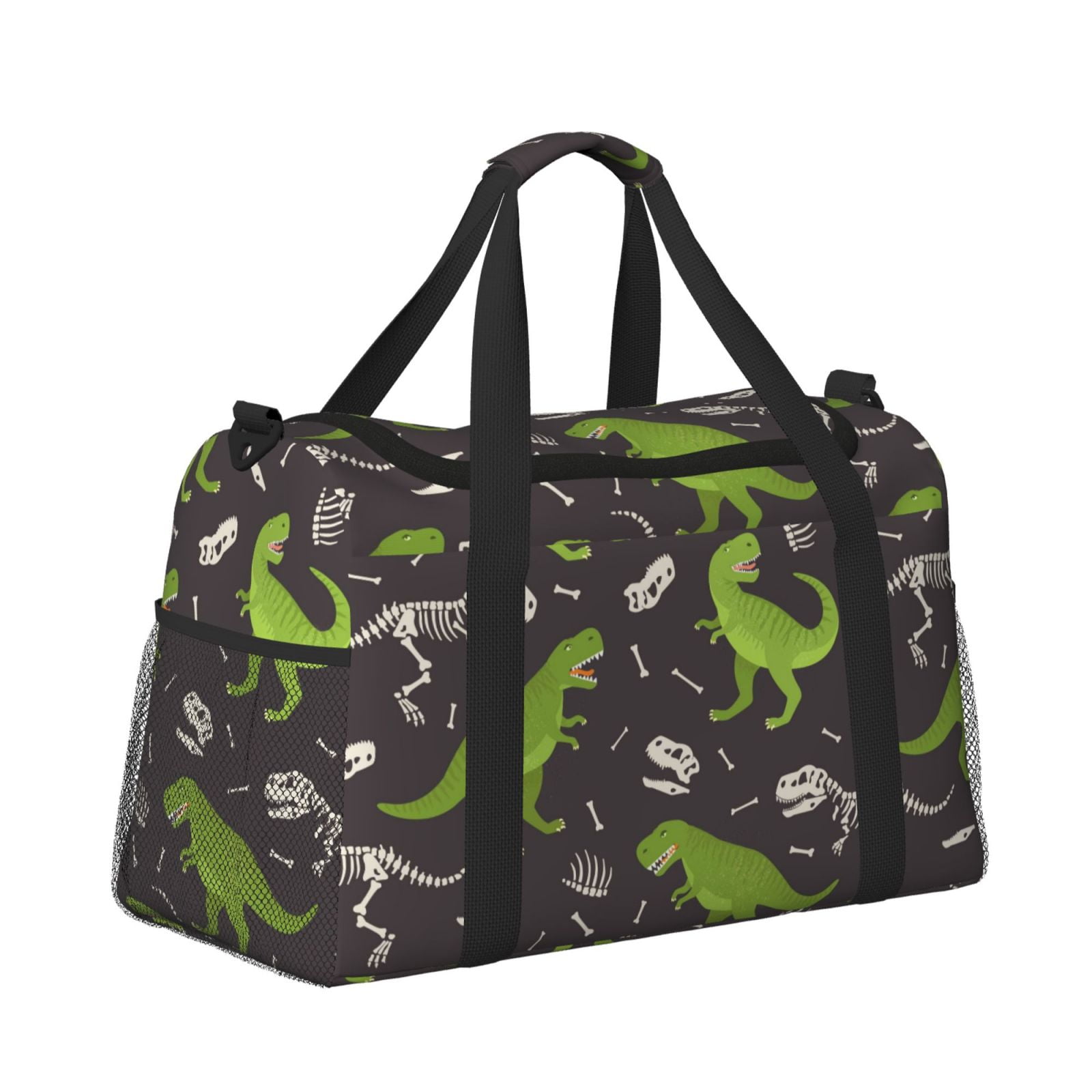 Ratiio Dinosaur Skeleton Pattern Hand Travel Bag, Weekender Carry On ...