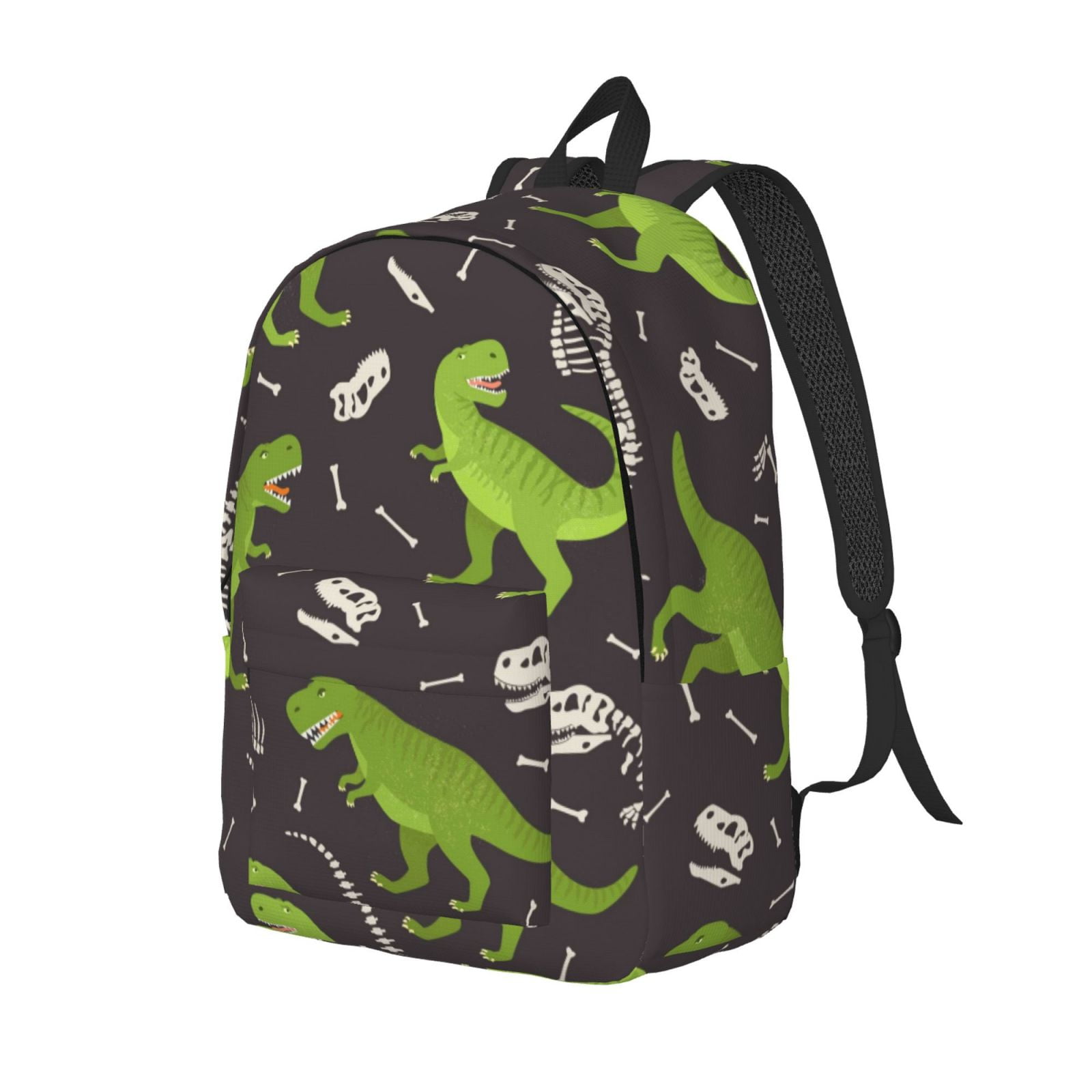 Ratiio Dinosaur Skeleton Print Canvas Backpack for Women & Men Retro ...