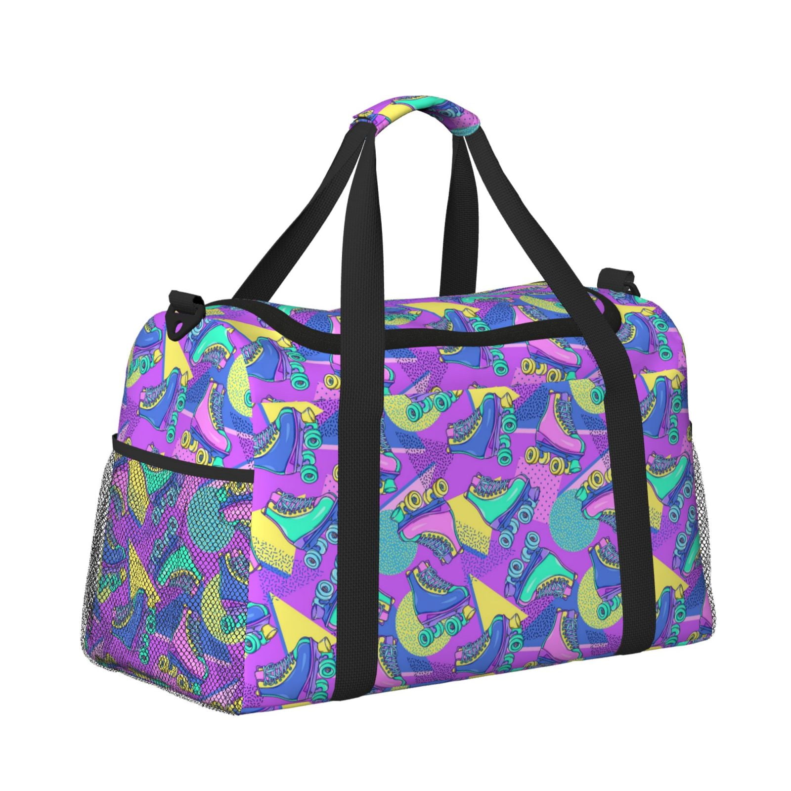 Ratiio Disco Roller Skates Pattern Hand Travel Bag, Weekender Carry On ...