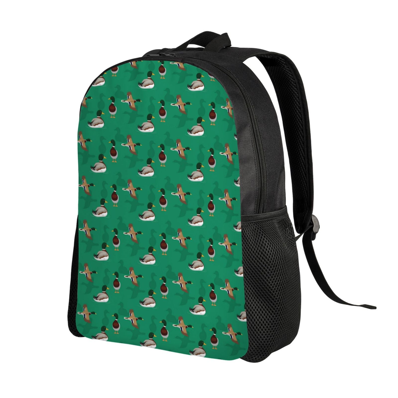 Ratiio Duck Mallard Flying Pose Print Backpack with Padded 15-inch ...