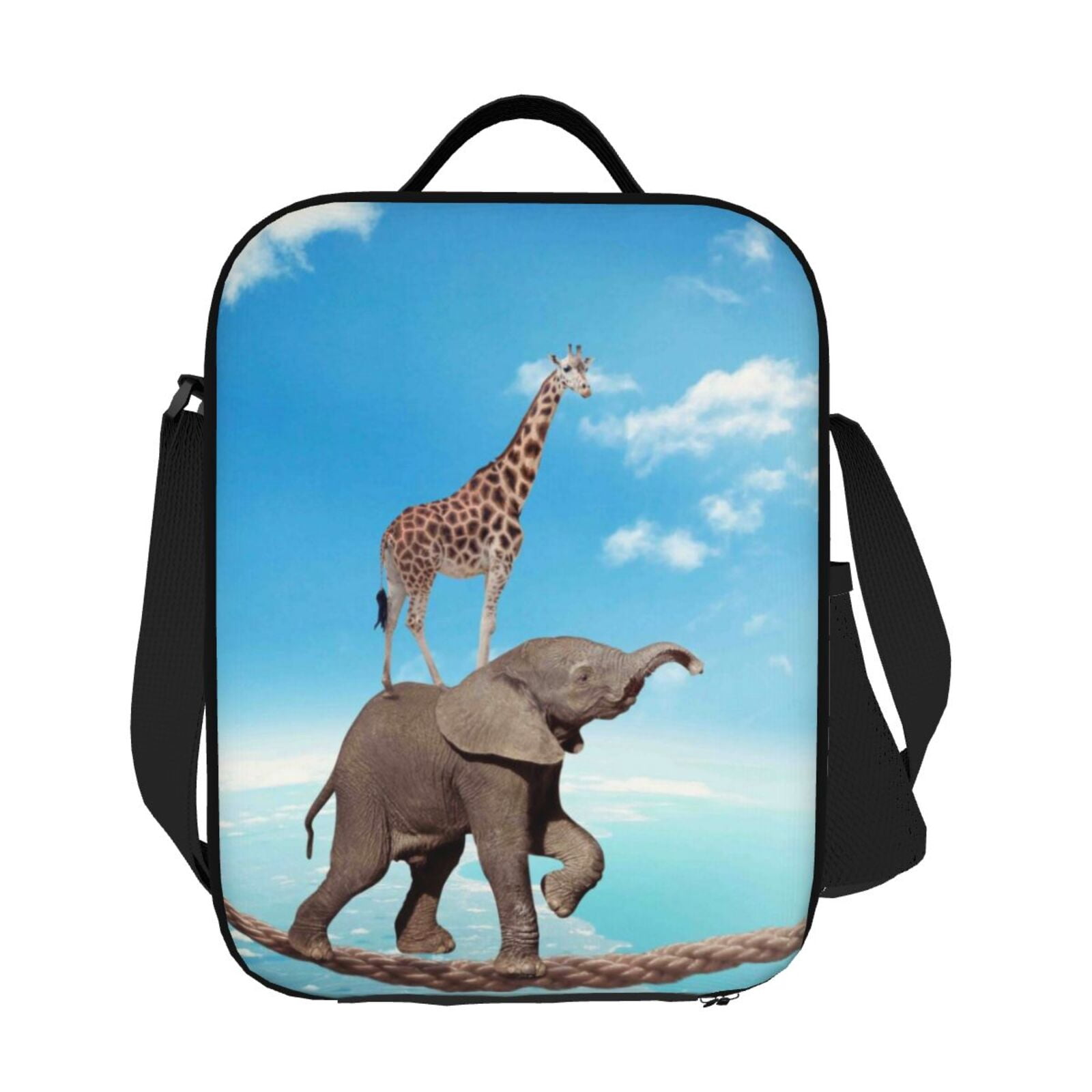 Ratiio Elephant Giraffe Print Lunch Box - Reusable Lunch Bag Men Adult ...
