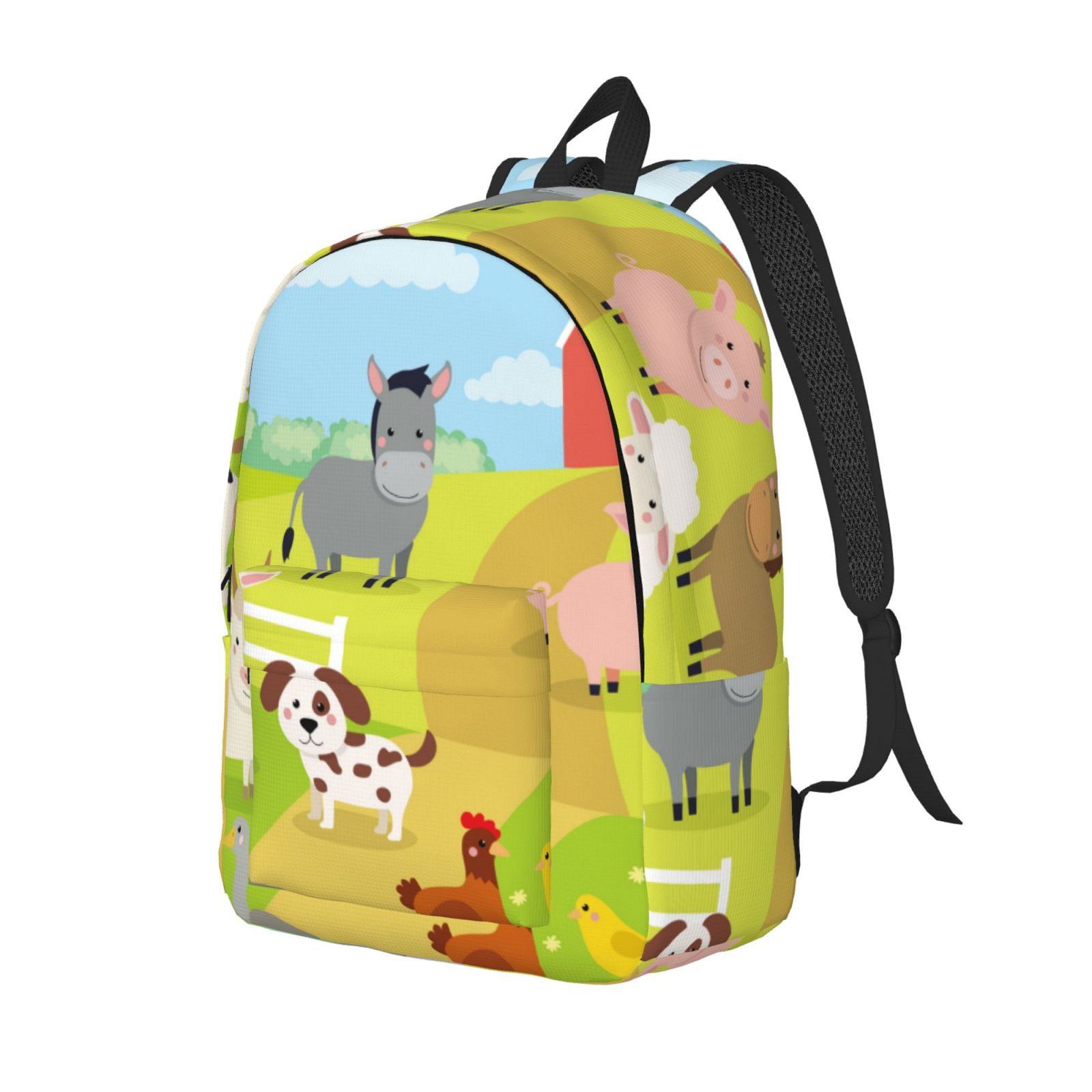 Ratiio Farm Animals 3 Print Canvas Backpack for Women & Men Retro ...