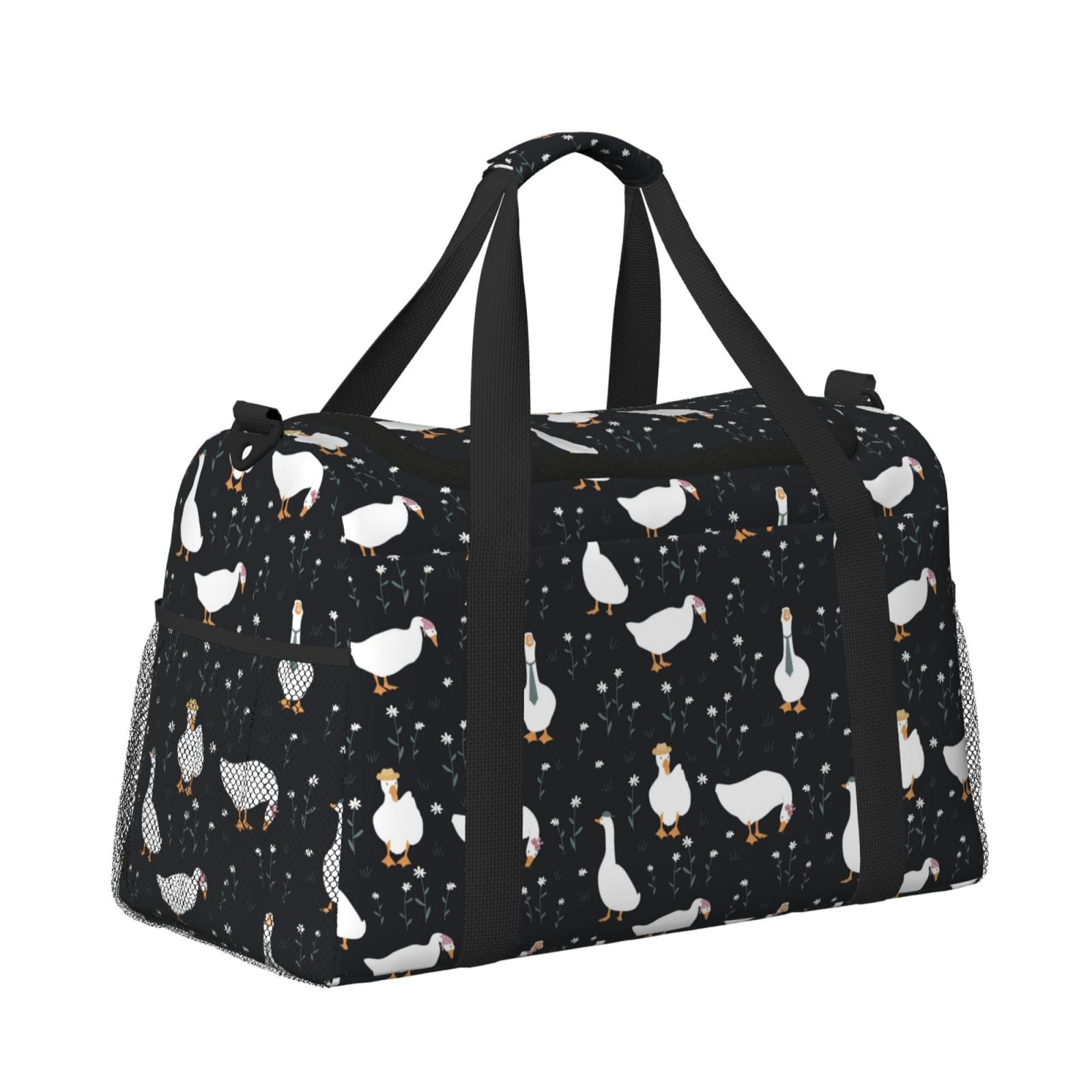 Ratiio Fashionable Goose Pattern Hand Travel Bag, Weekender Carry On ...