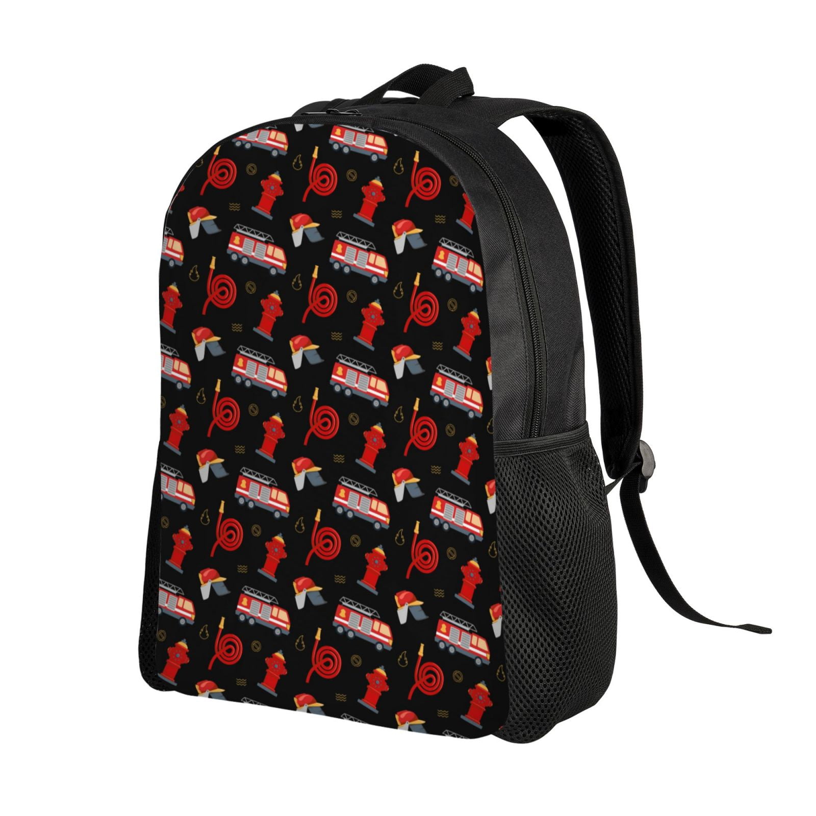 Ratiio Fire Fighting Print Backpack with Padded 15-inch Laptop Sleeve ...