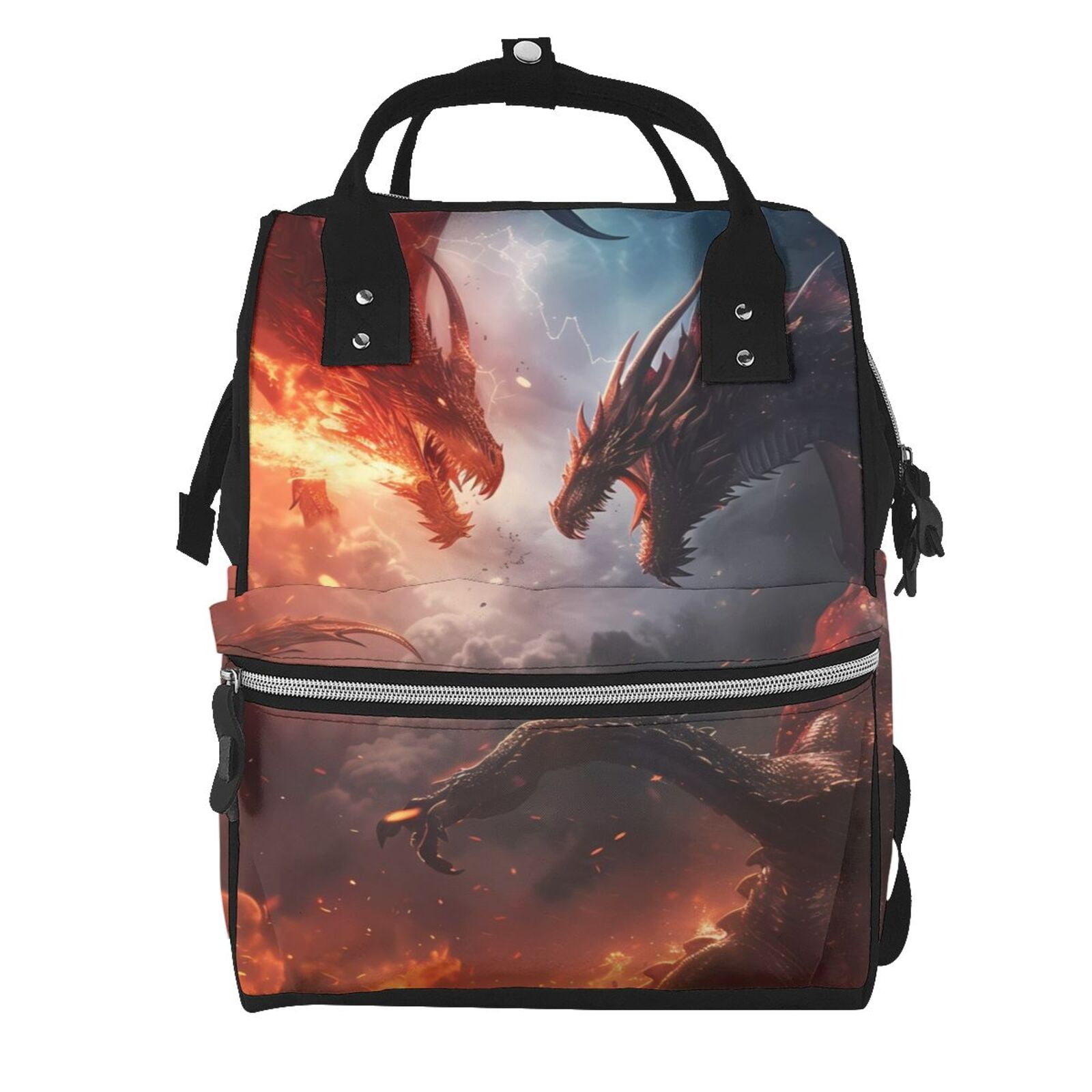 Ratiio Fire Sky Dragon Mummy Backpack - Waterproof Twill Canvas, Large ...