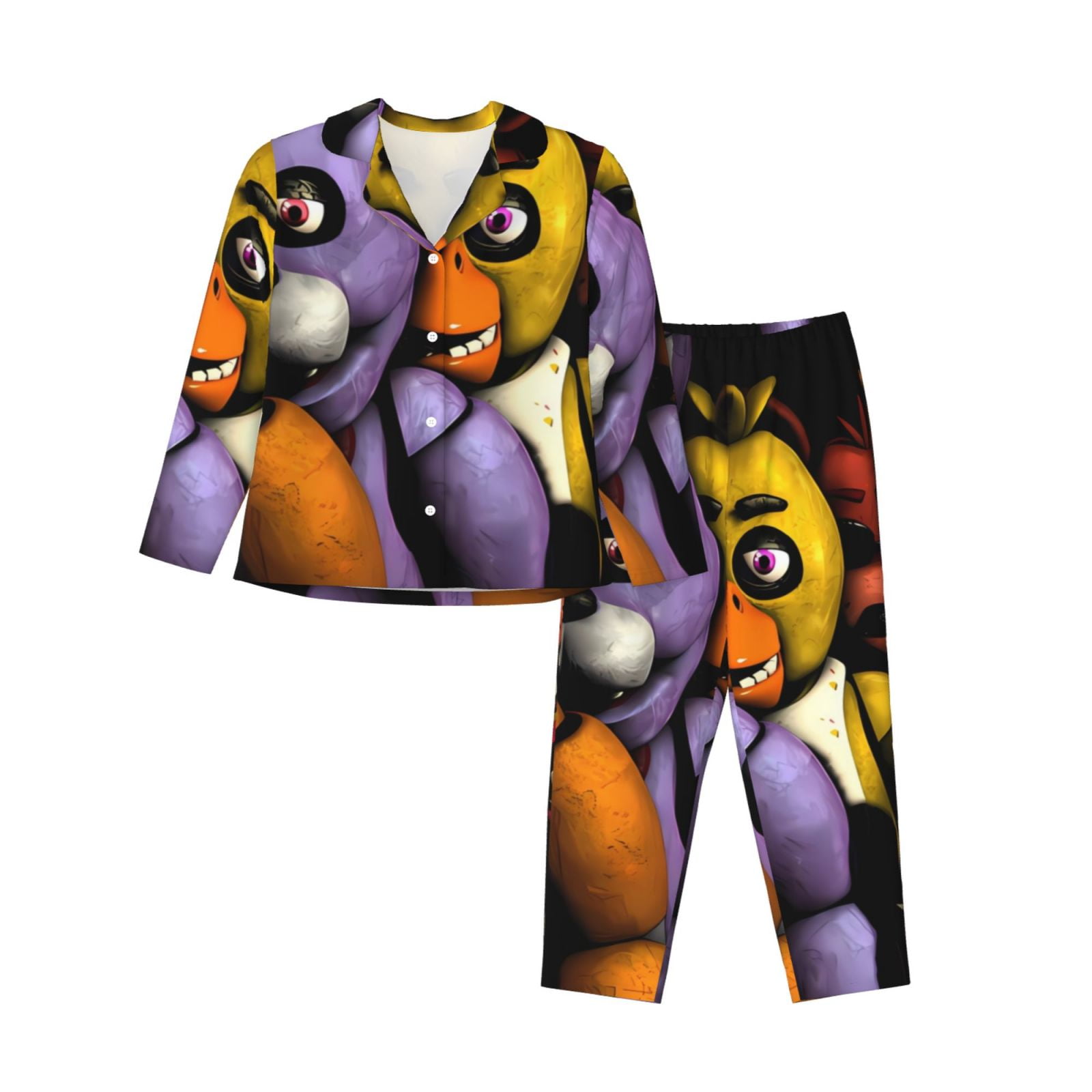 Ratiio Five Nights At Freddy'S Print Womens Pajamas Sets 2 Piece Long ...
