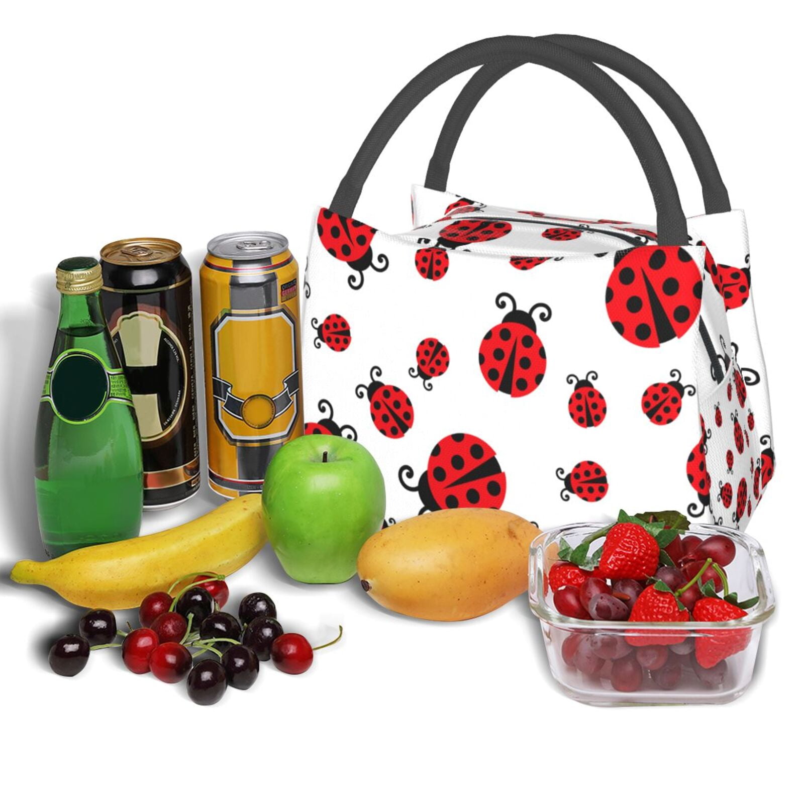Ratiio Fly Flying Ladybug Pattern Portable Insulation Lunch Bag ...