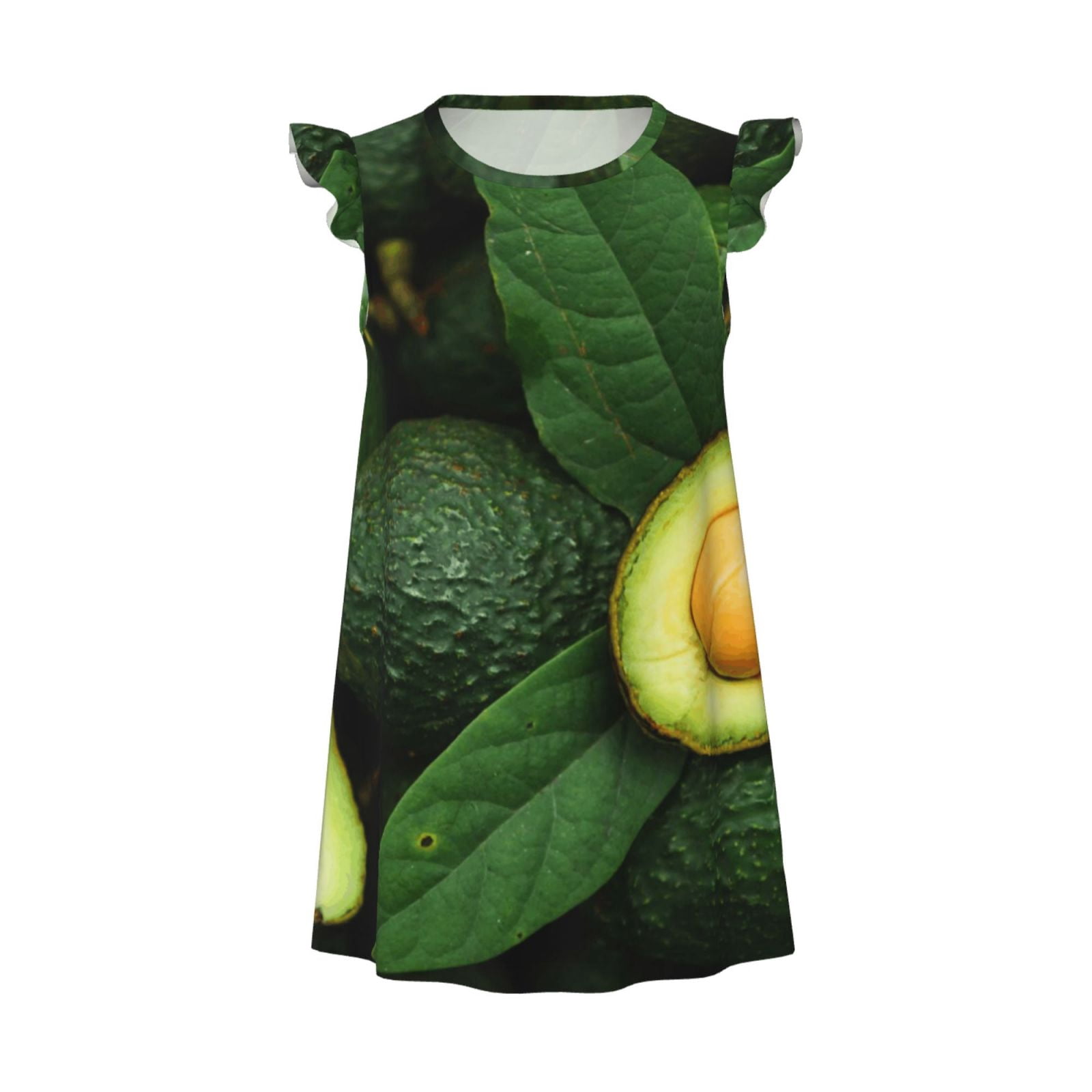 Ratiio Fresh Avocados Print Girls Nightgowns, Princess Pajama Dresses ...