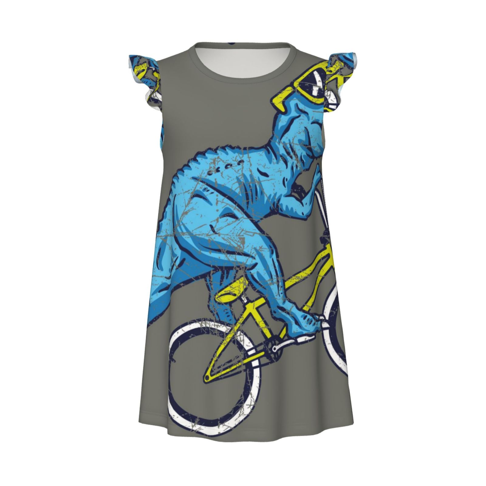 Ratiio Fun Riding Dinosaur Print Girls Nightgowns, Princess Pajama ...