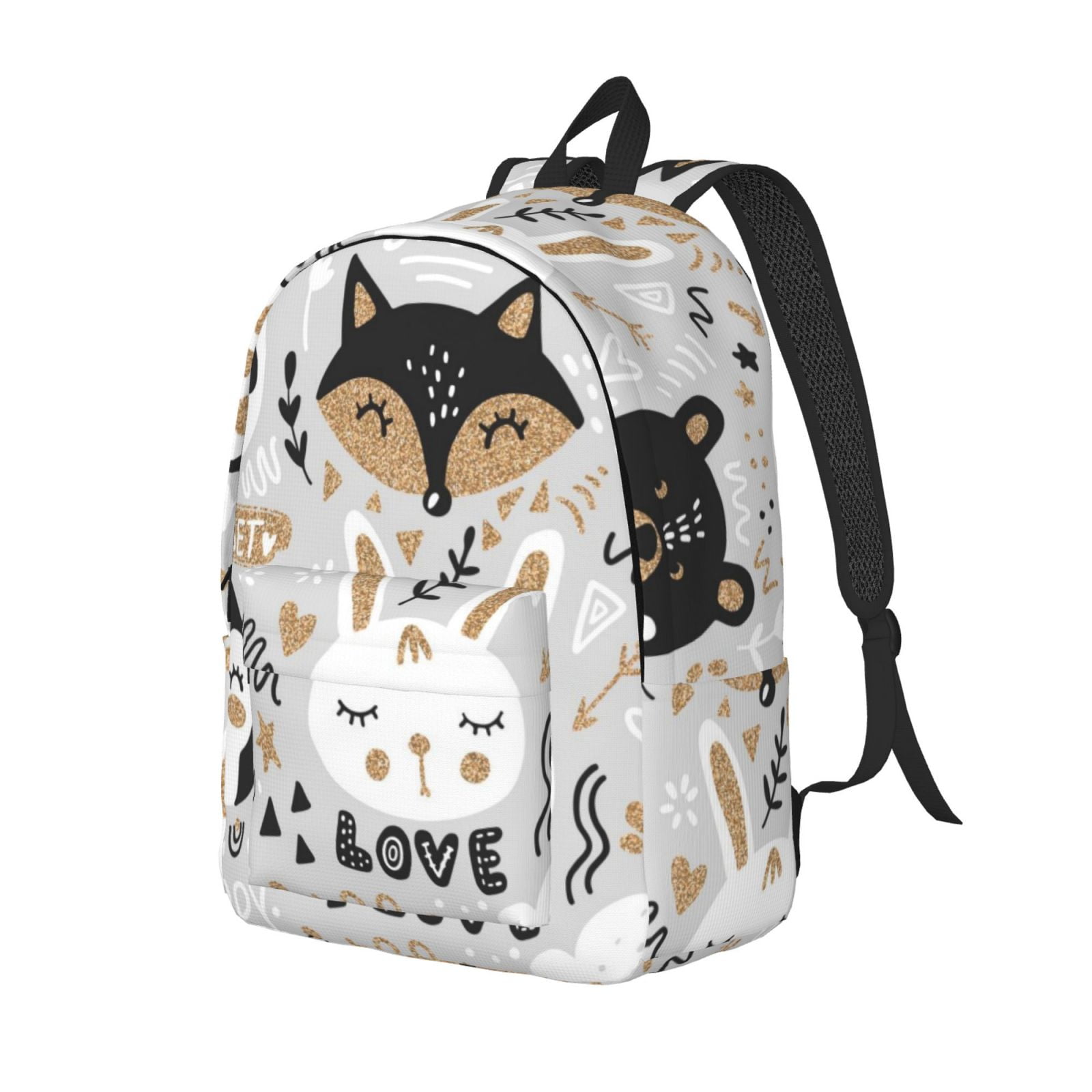 Ratiio Funny Animals Series Print Canvas Backpack for Women & Men Retro ...