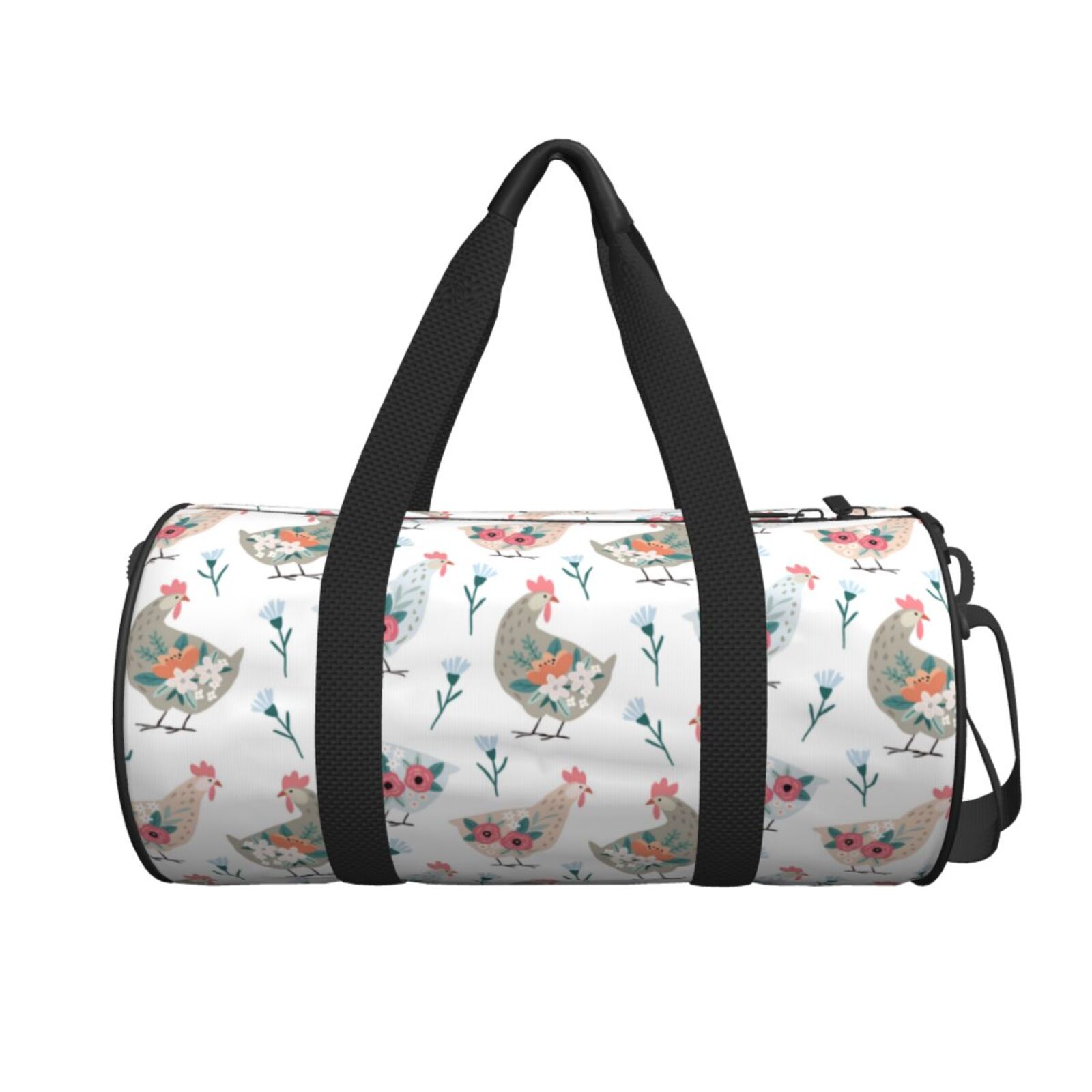 Ratiio Funny Chicken Pattern Foldable Sports Gym Bag with Wet Dry ...