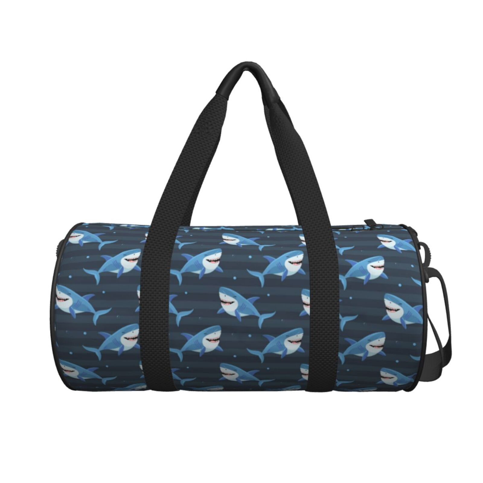 Ratiio Funny Sharks Pattern Foldable Sports Gym Bag with Wet Dry Pocket ...