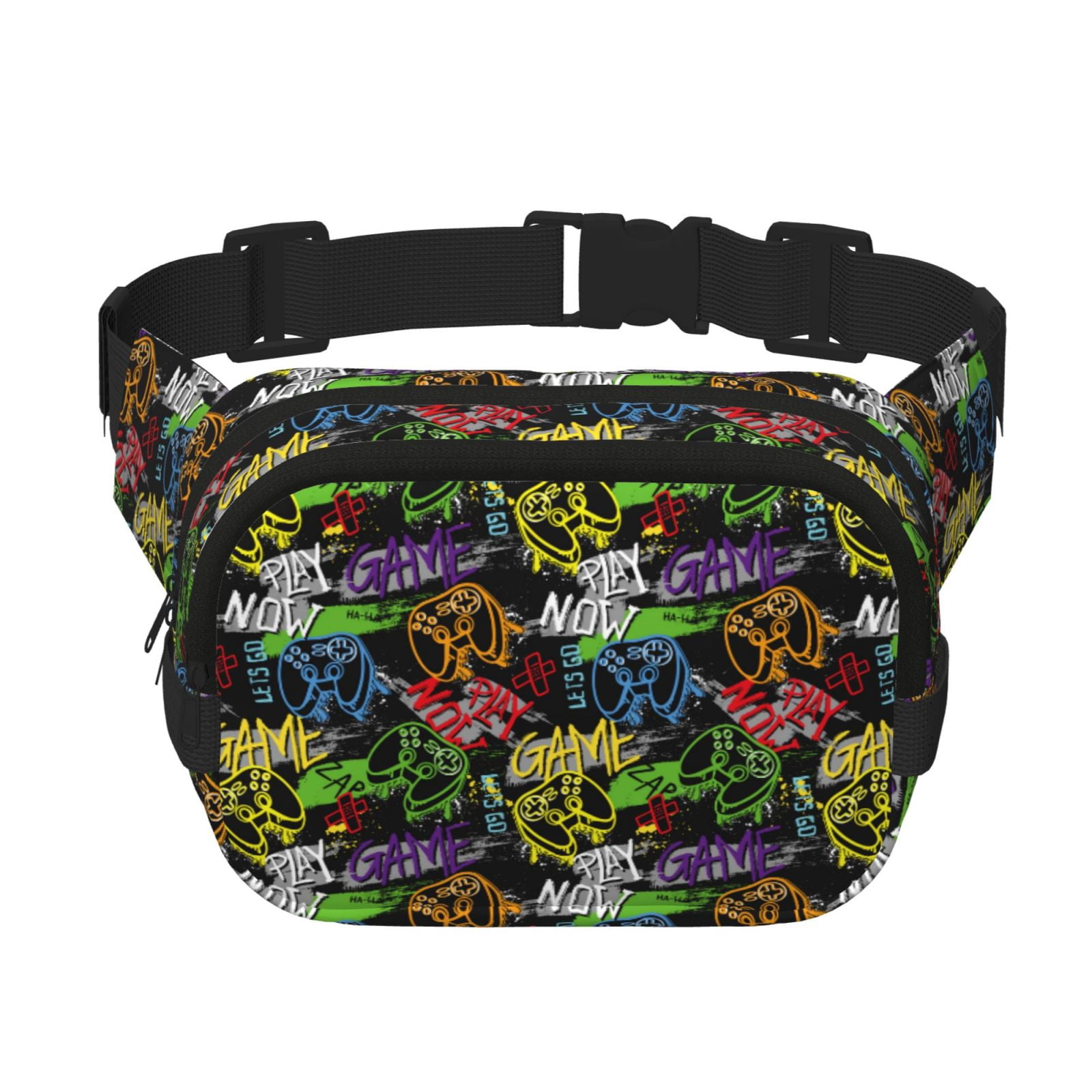 Ratiio Game Joysticks Pattern Square Double Layer Waist Bag, Durable ...