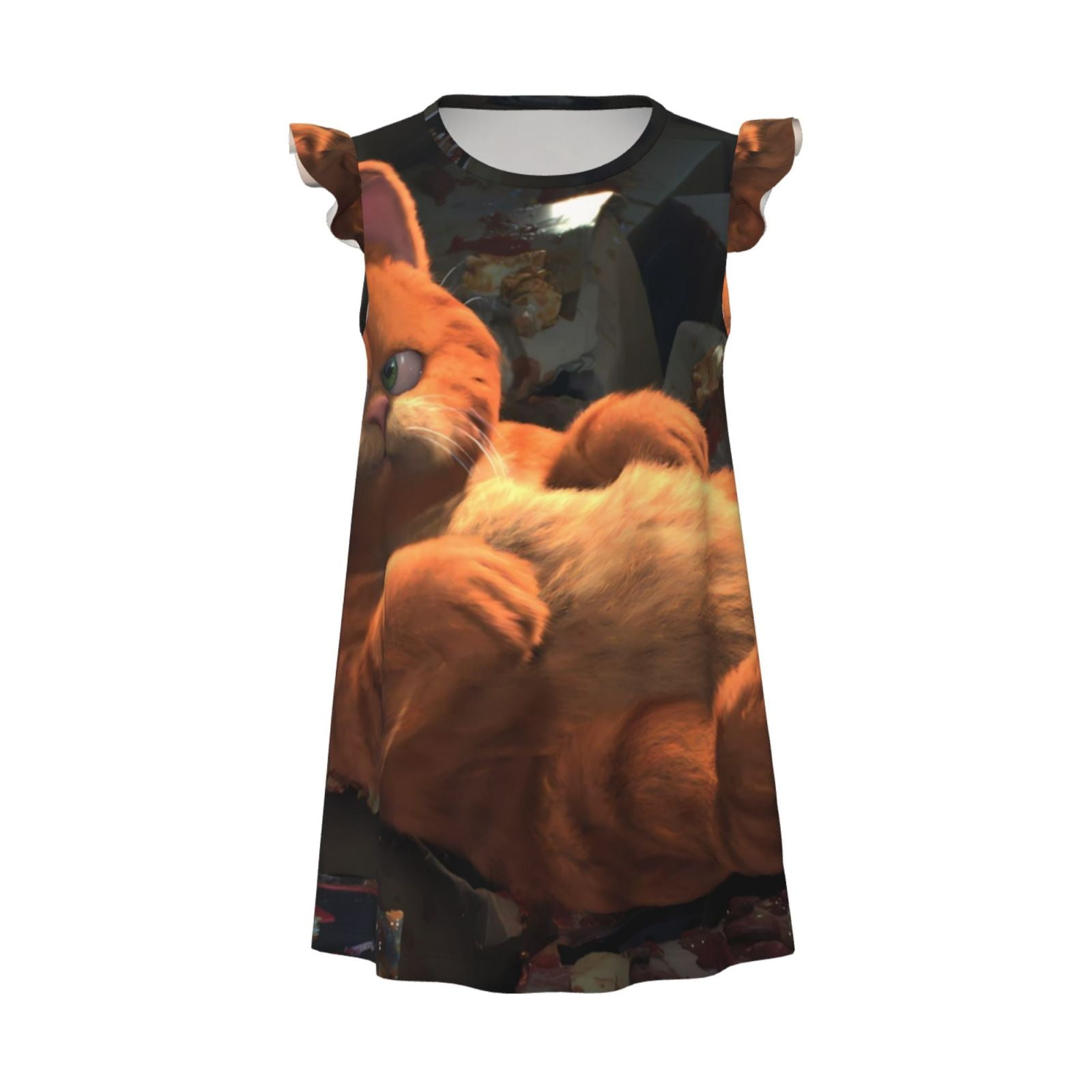 Ratiio Garfield Print Girls Nightgowns, Princess Pajama Dresses for ...