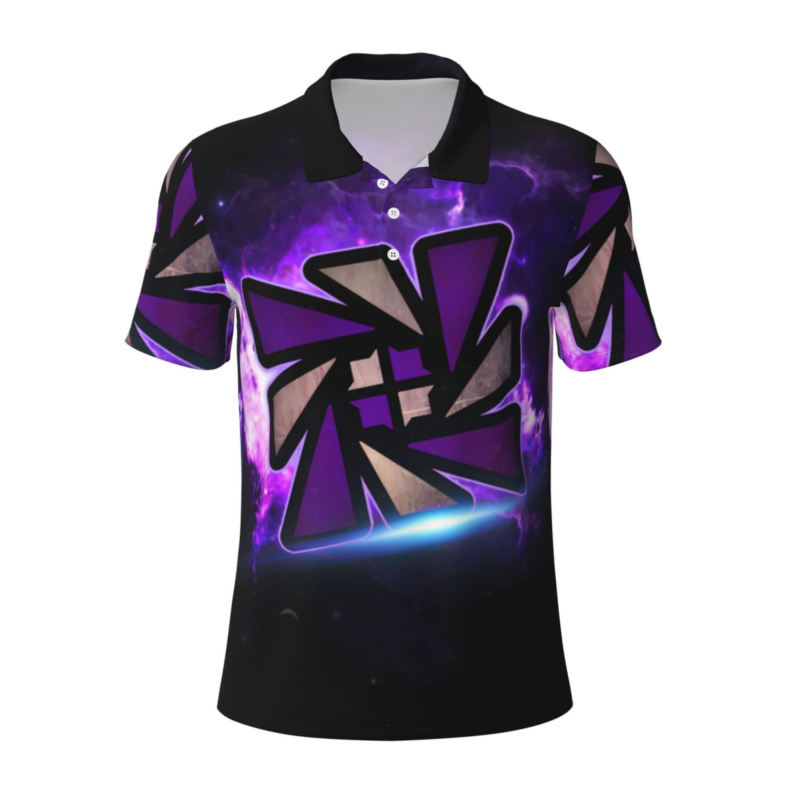 Ratiio Geometry Dash Men’s Polo Shirts Sleeve,Camisas Polo Para Hombre ...