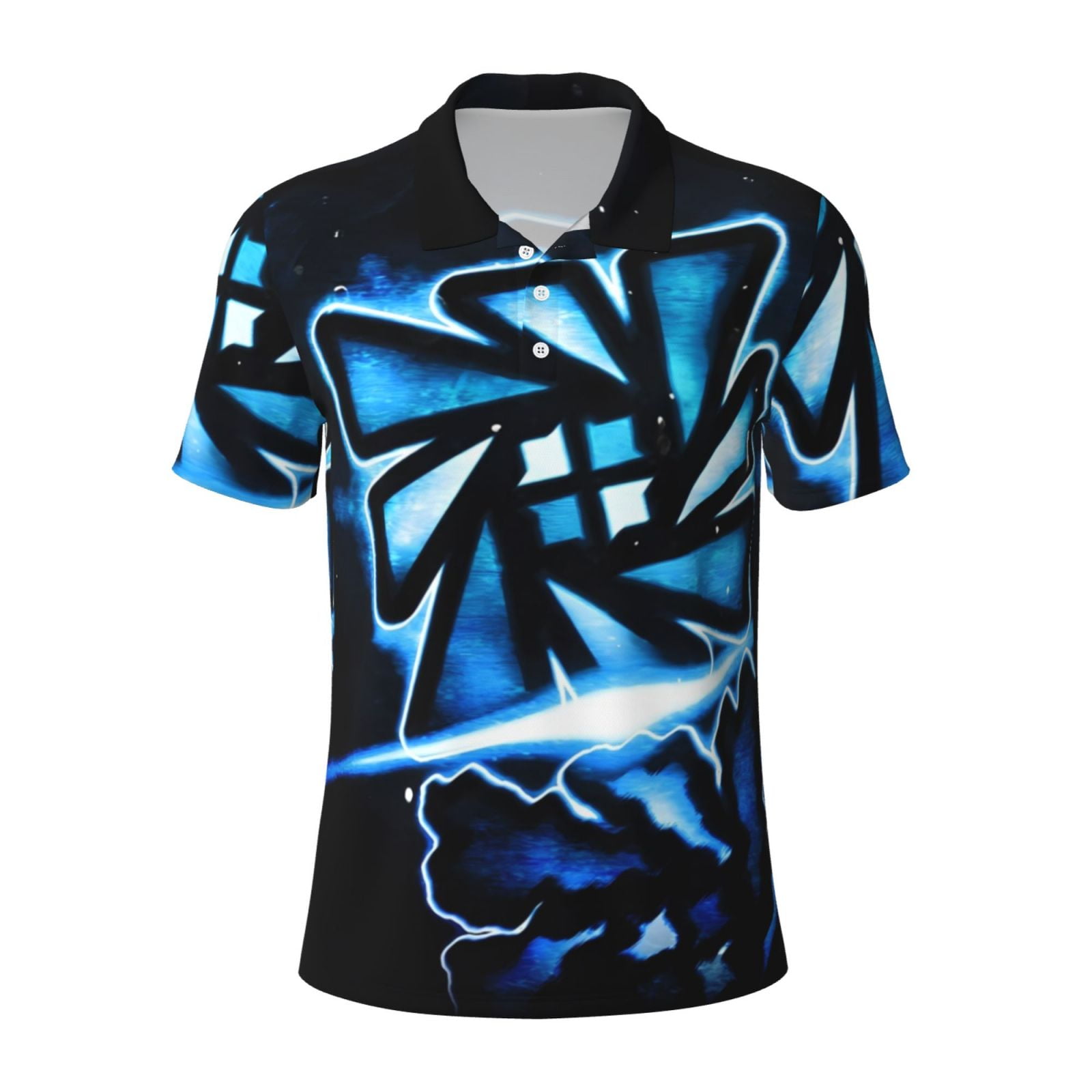 Ratiio Geometry Dash Men’s Polo Shirts Sleeve,Camisas Polo Para Hombre ...