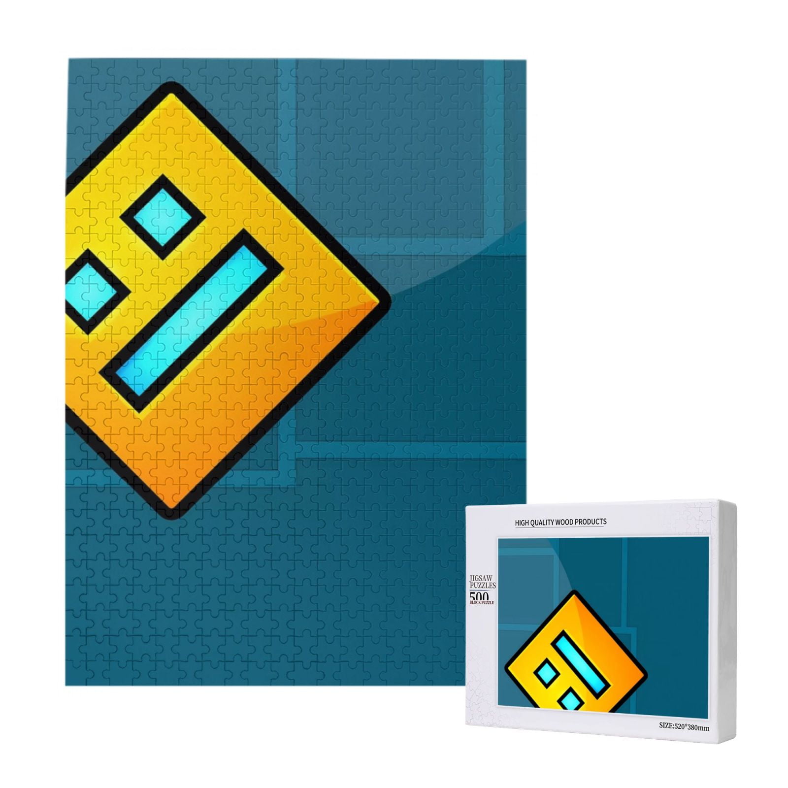 Ratiio Geometry Dash Print 500 Piece Jigsaw Puzzle for Adults ...