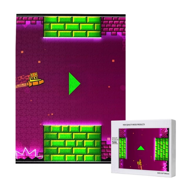 Ratiio Geometry Dash Print 500 Piece Jigsaw Puzzle for Adults ...