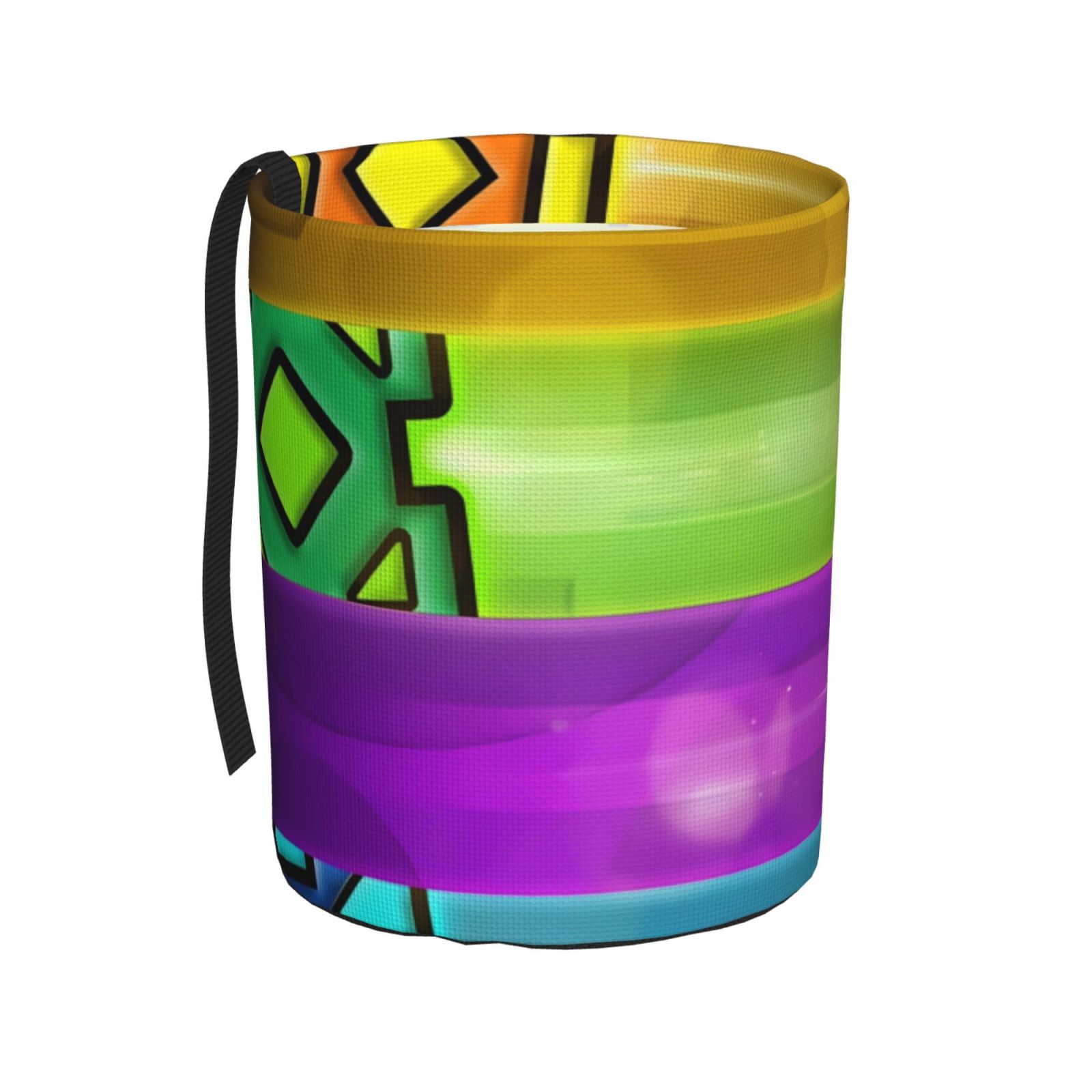 Ratiio Geometry Dash Print Car Trash Can,Mini Collapsible Pop-up Car ...