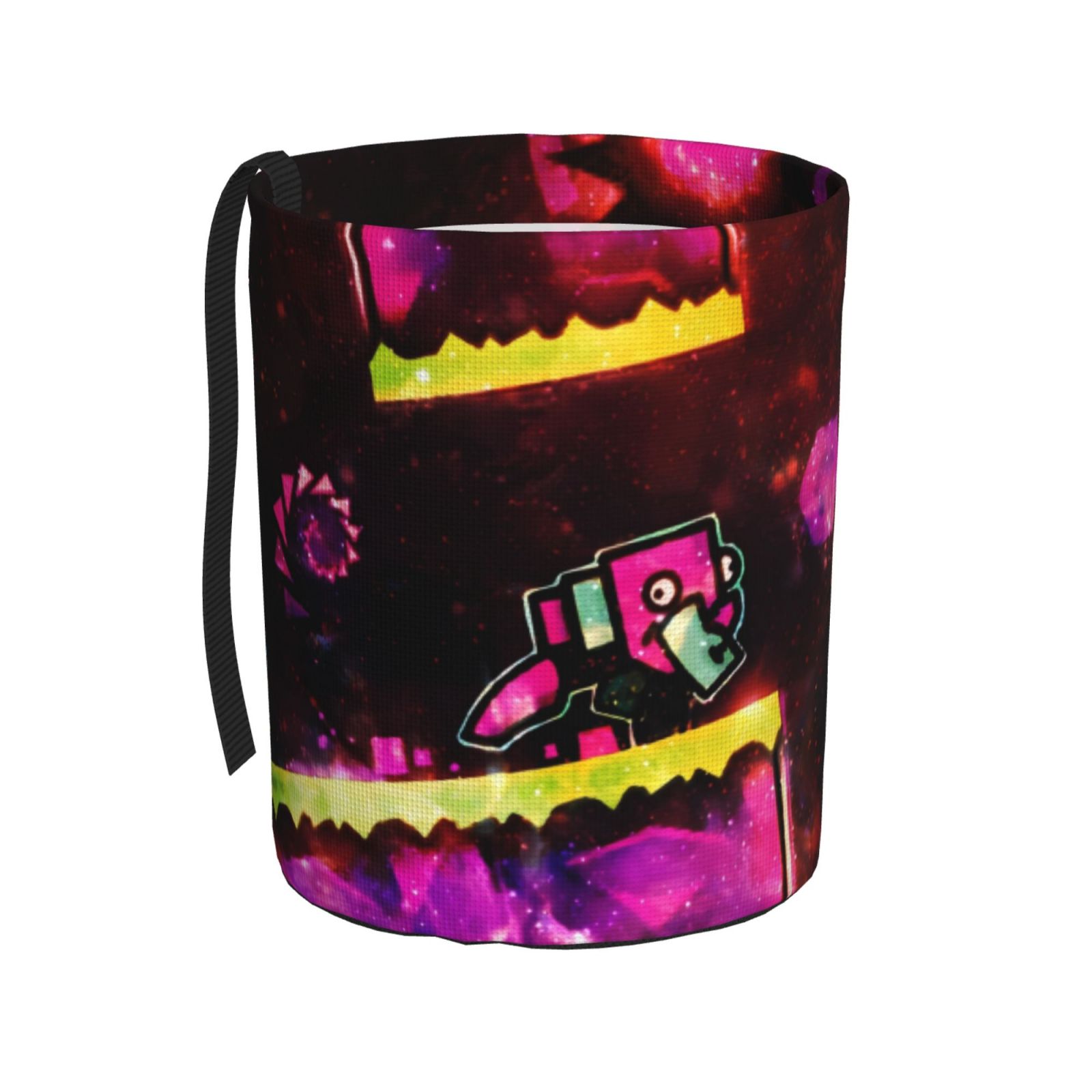 Ratiio Geometry Dash Print Car Trash Can,Mini Collapsible Pop-up Car ...